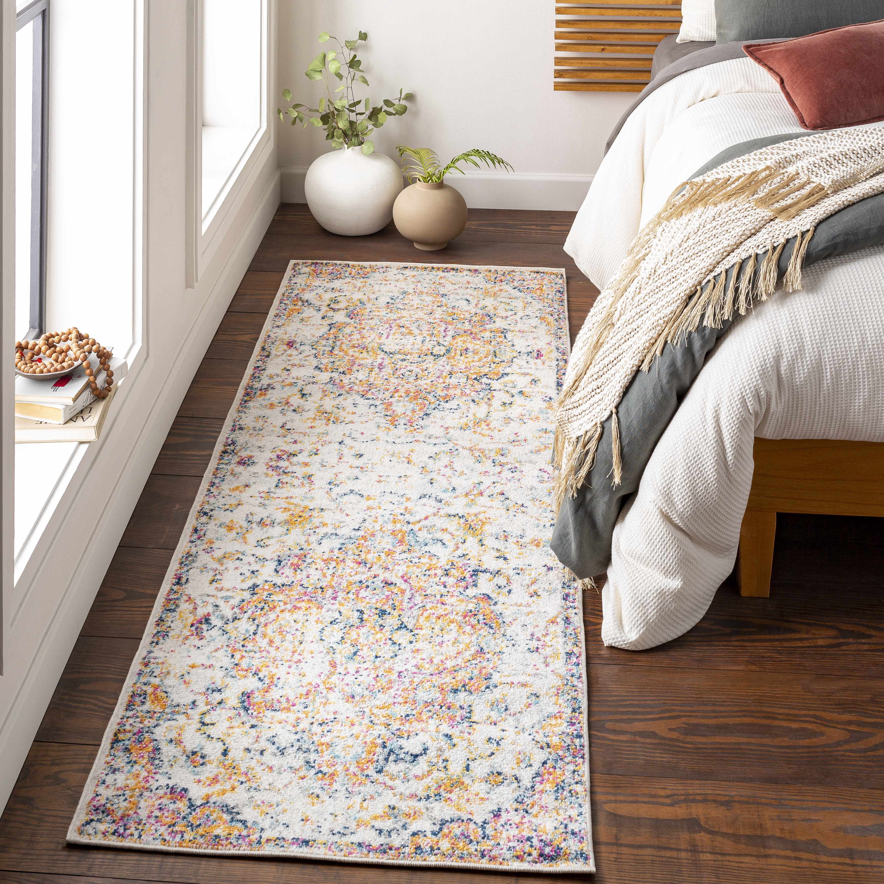 Mark&Day Area Rugs, 3x7 Toulouse Traditional Bright Orange Runner Area ...