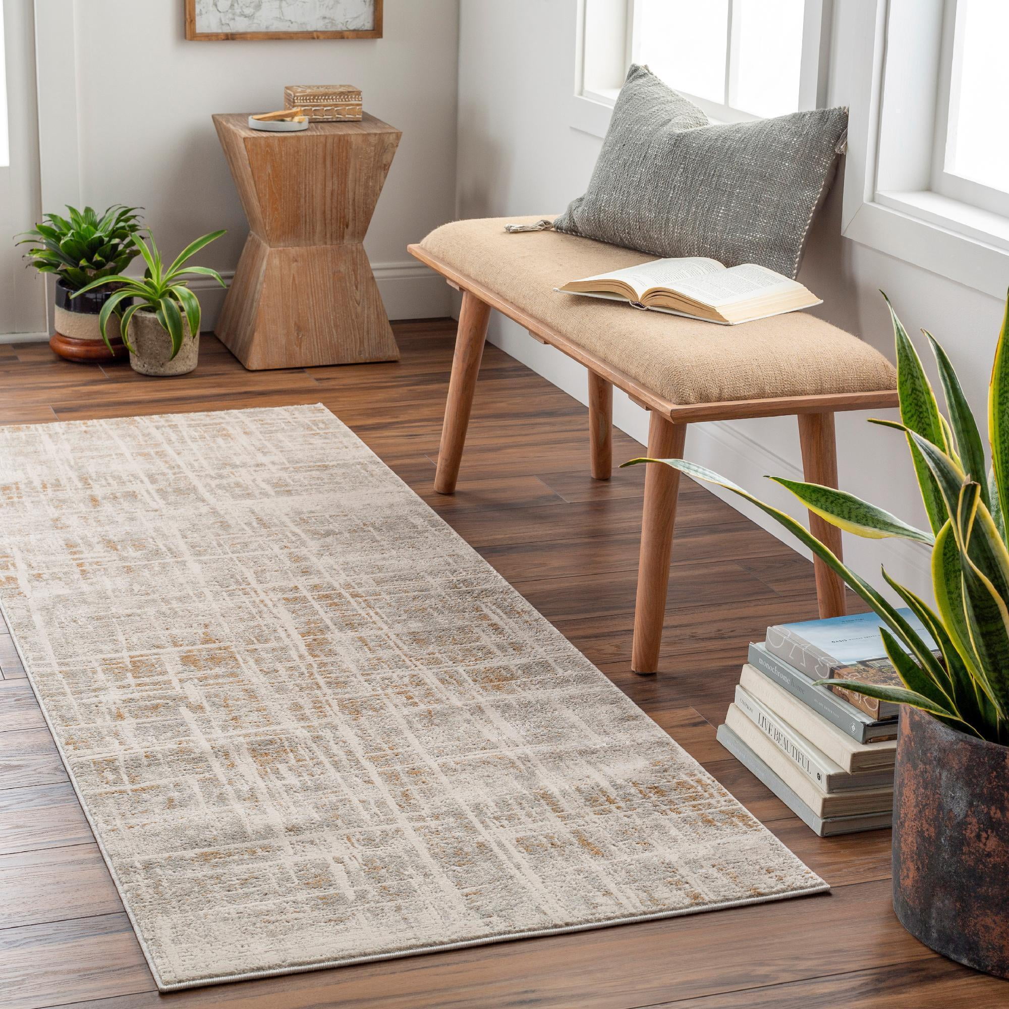 Mark&Day Area Rugs, 2x7 Xylofagou Modern Beige Runner Area Rug (2'7" x ...