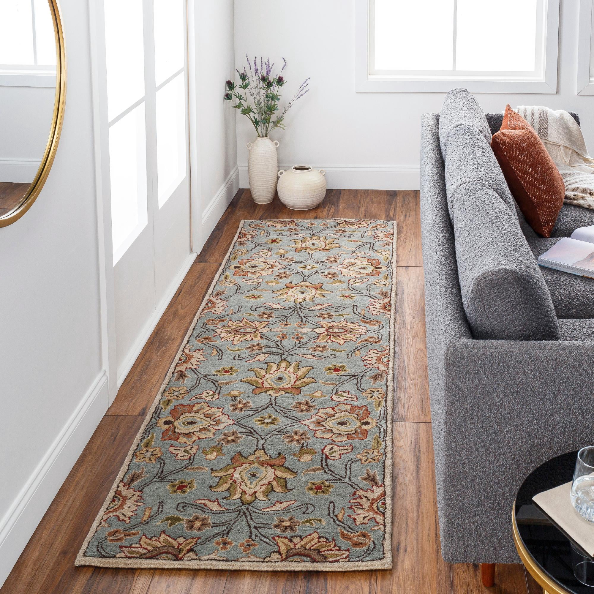 Mark&Day Wool Rugs, 2x8 Eckville Traditional Brick Runner Area Rug ...