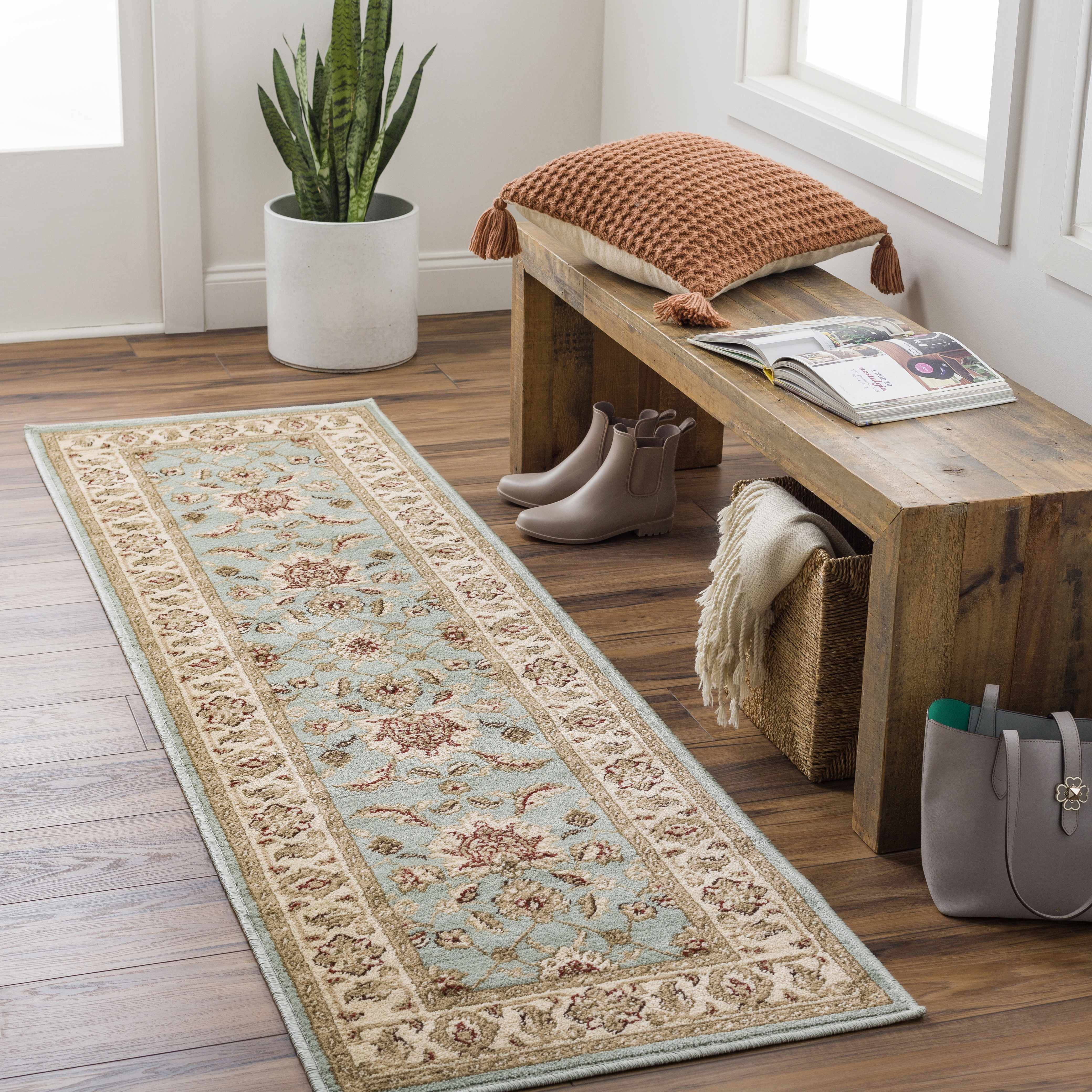 Mark&Day Area Rugs, 2x8 Lamont Traditional Sage Runner Area Rug (2'2" x ...