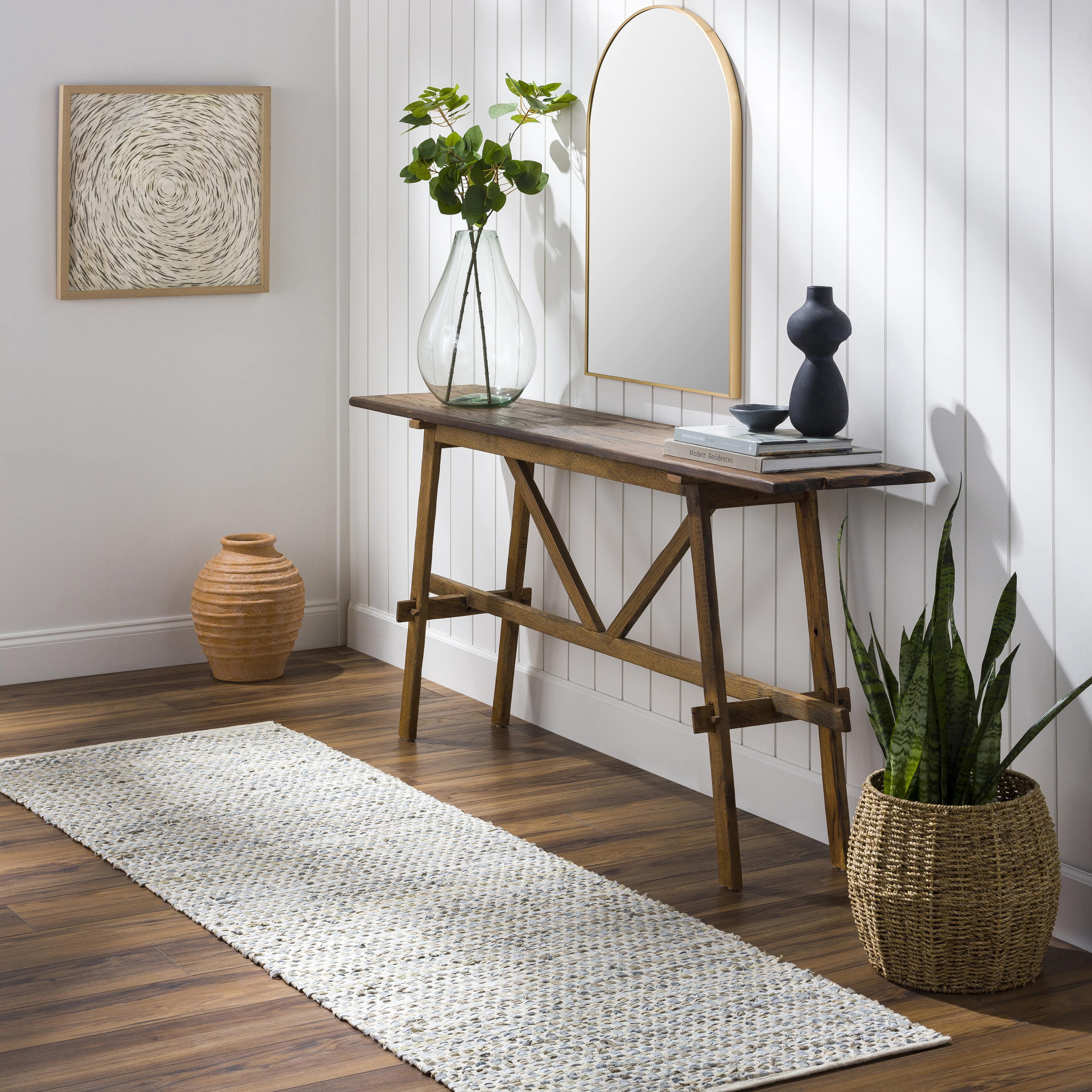 Mark&Day Area Rugs, 2x8 Sharice Modern Ice Blue Runner Area Rug (2'6" x ...