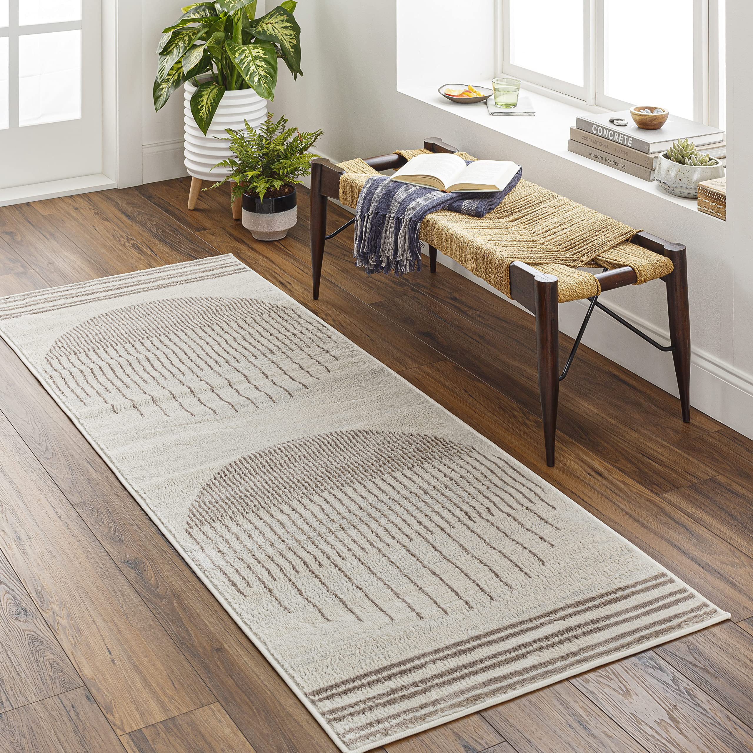 Mark&Day Area Rugs, 3x10 Neerbosch Modern Light Brown Runner Area Rug ...
