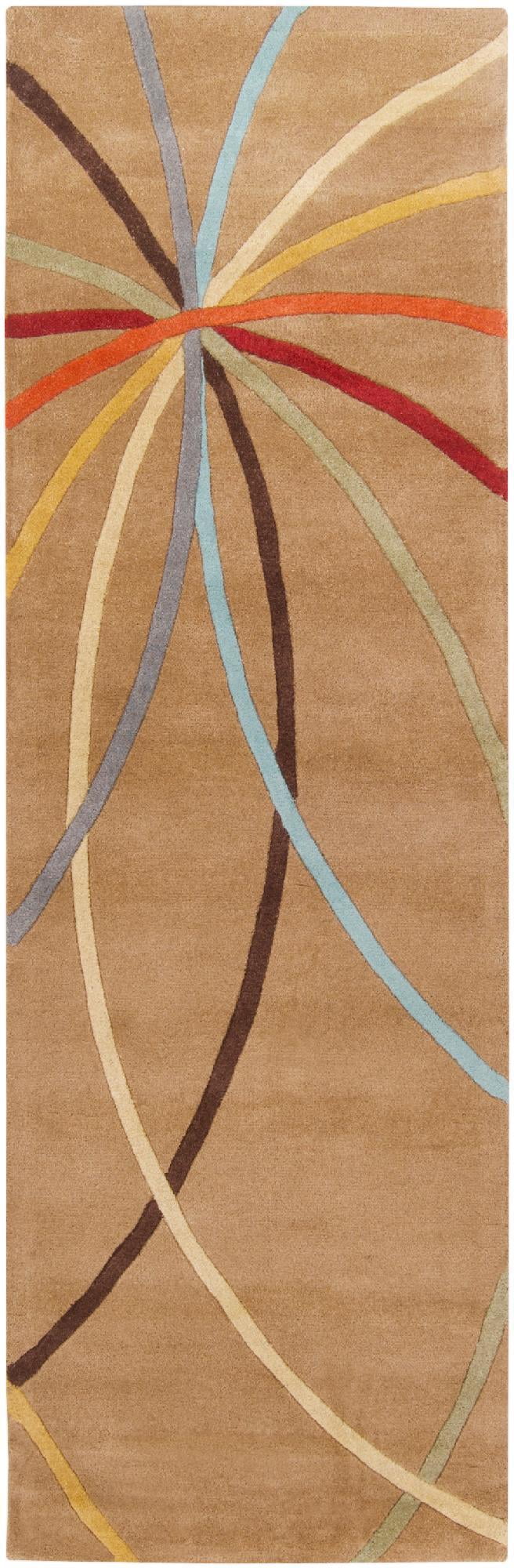 Mark&Day Area Rugs, 3x12 Falher Modern Tan Runner Area Rug (3' x 12 ...