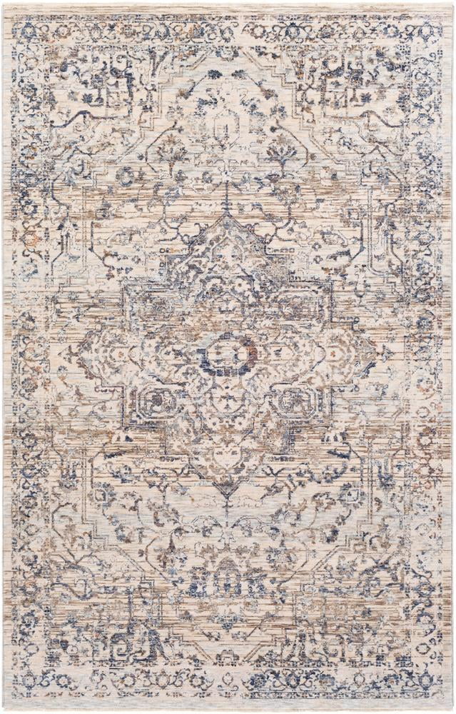 Mark&Day Area Rugs, 3x5 Annecy Traditional Navy Area Rug (3'3" x 5 ...