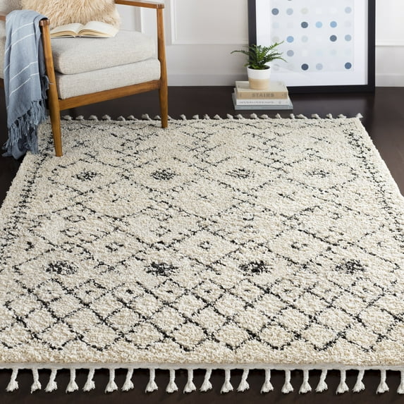 Mark&Day Area Rugs, 3x5 Macolm Global Charcoal Beige Area Rug (3'1" x 4 ...