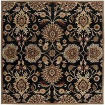 Ahgly Company Indoor Square Patterned DarkGreen Area Rugs, 4' Square ...