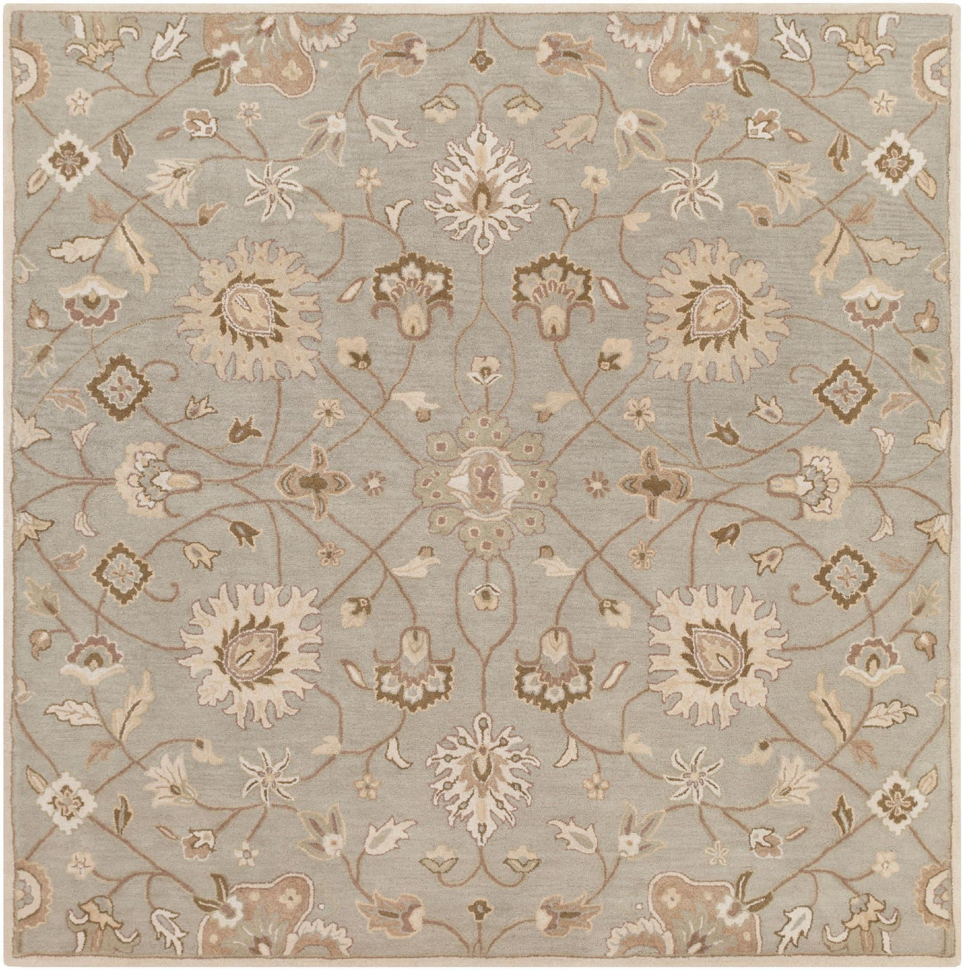 Mark&Day Area Rugs, 4x4 Two Hills Traditional Wheat Square Area Rug (4 ...