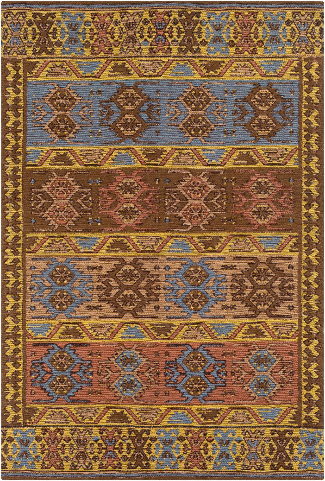 Mark&Day Area Rugs, 4x6 Nuil Global Bright Yellow Area Rug (4' x 6 ...