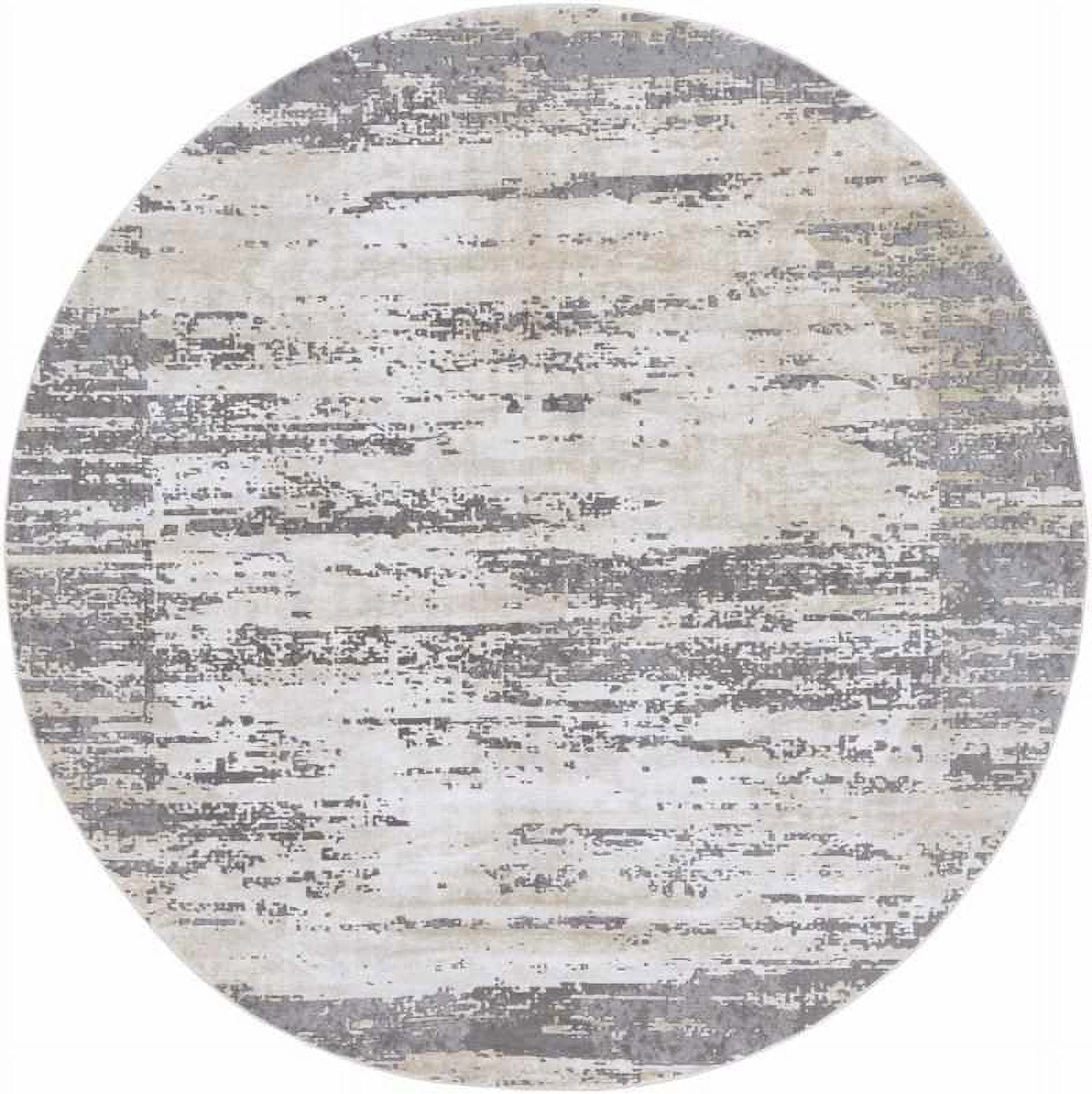 Mark&Day Area Rugs, 5ft Round Arnie Modern Abstract Marble Gray/Khaki ...