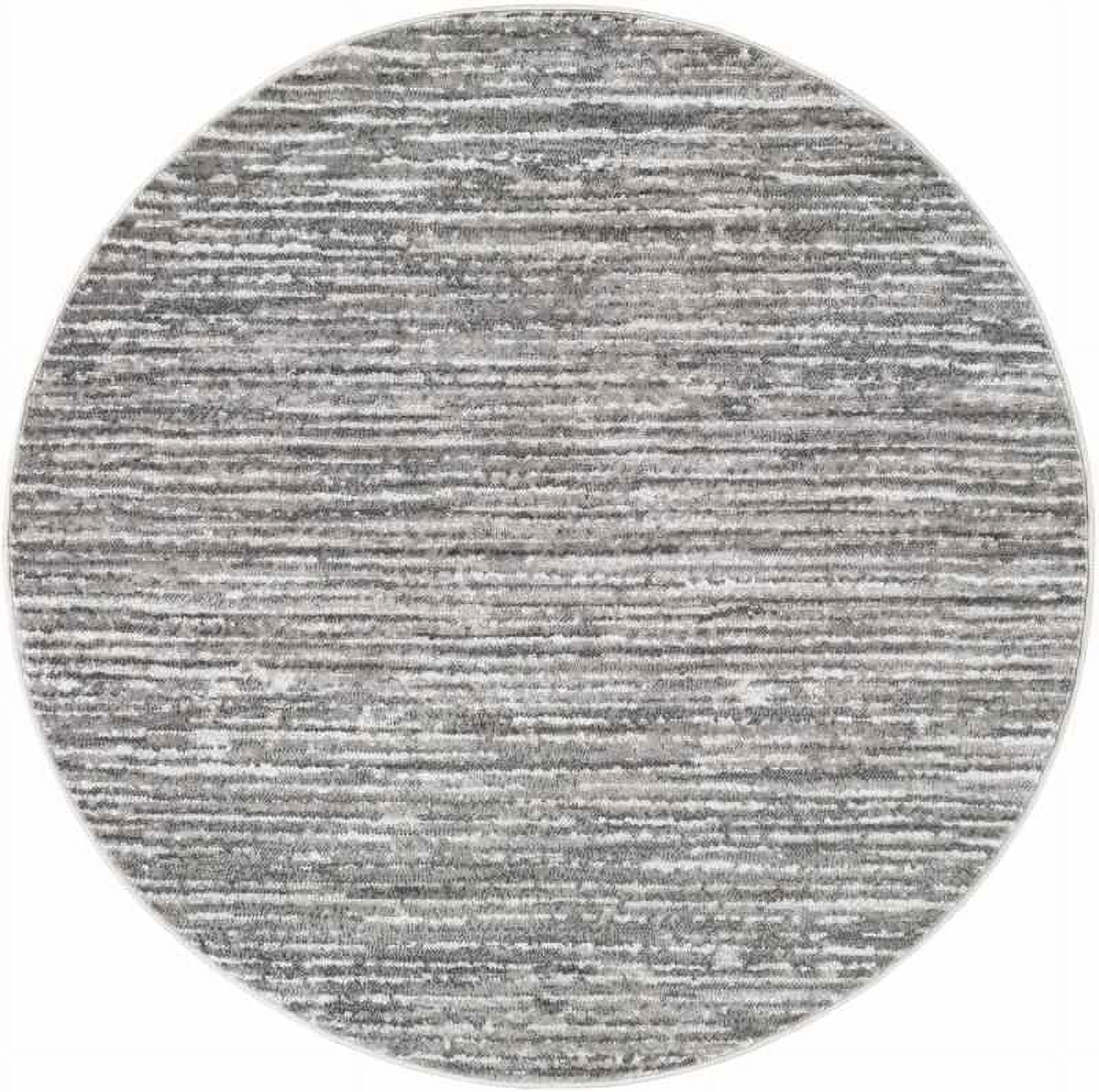 Mark&Day Area Rugs, 5ft Round Delisle Modern Light Gray Area Rug, Grey ...
