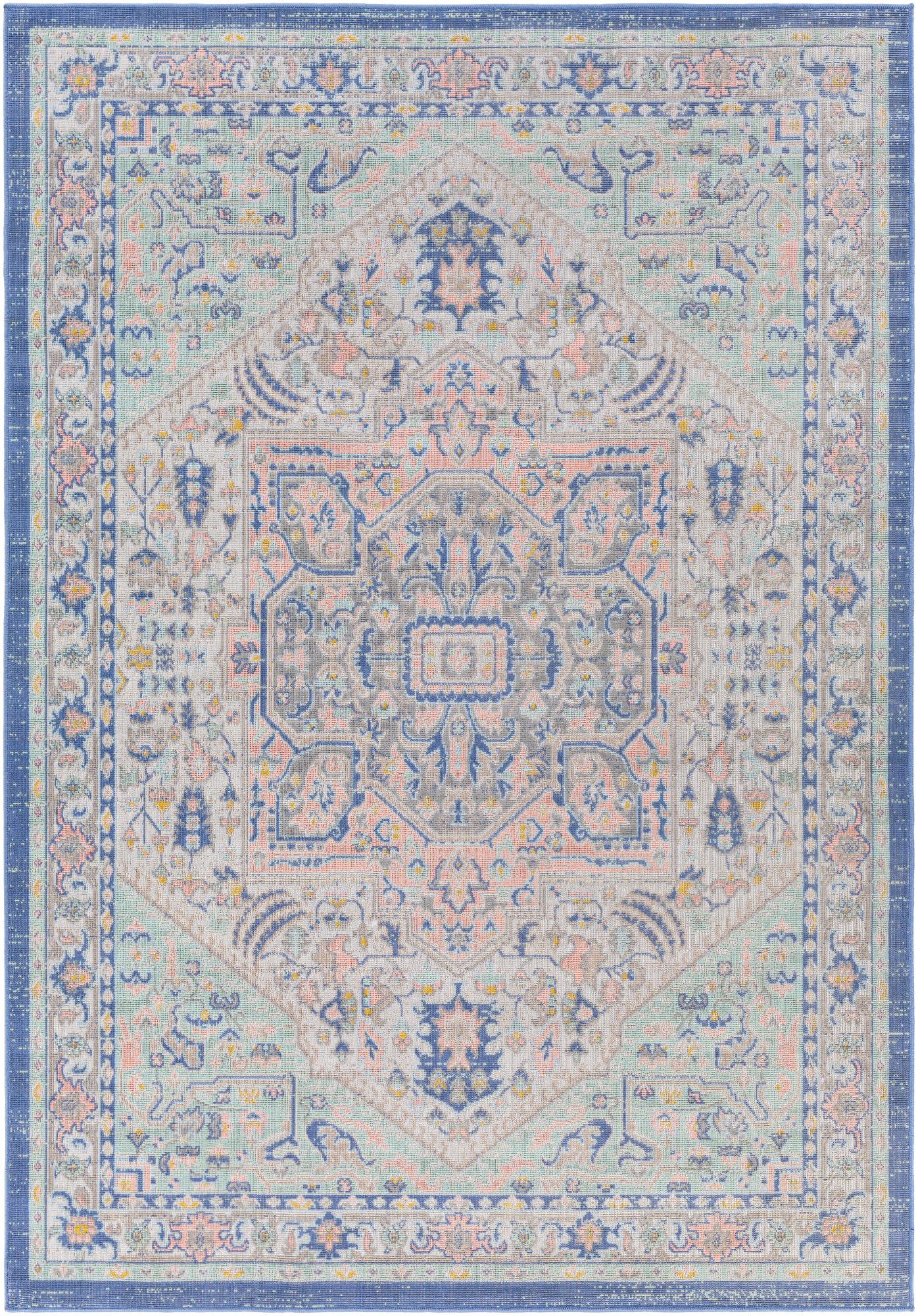 Mark&Day Area Rugs, 5x7 Agioi Traditional Sage Area Rug (5'3" x 7'7 ...