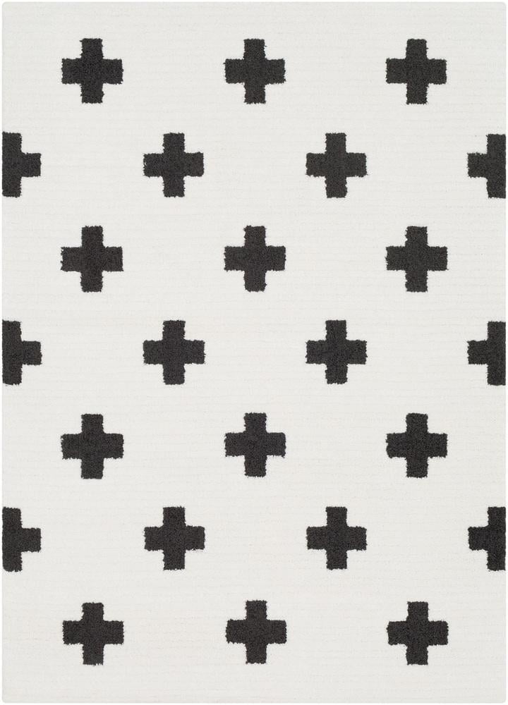 Mark&Day Area Rugs, 5x7 Alisa Modern Black Area Rug (5'3" x 7'3 ...