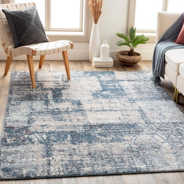 Mark&Day Area Rugs, 9x12 Reuken Modern Dark Blue Area Rug (8'10" x 12 ...