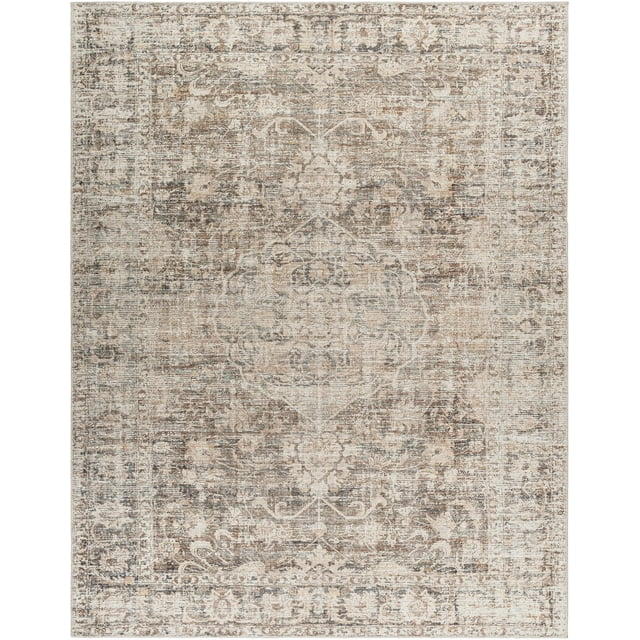 Mark&Day Indoor Traditional Taupe Area Rug, 5'2" x 7', Machine Woven ...