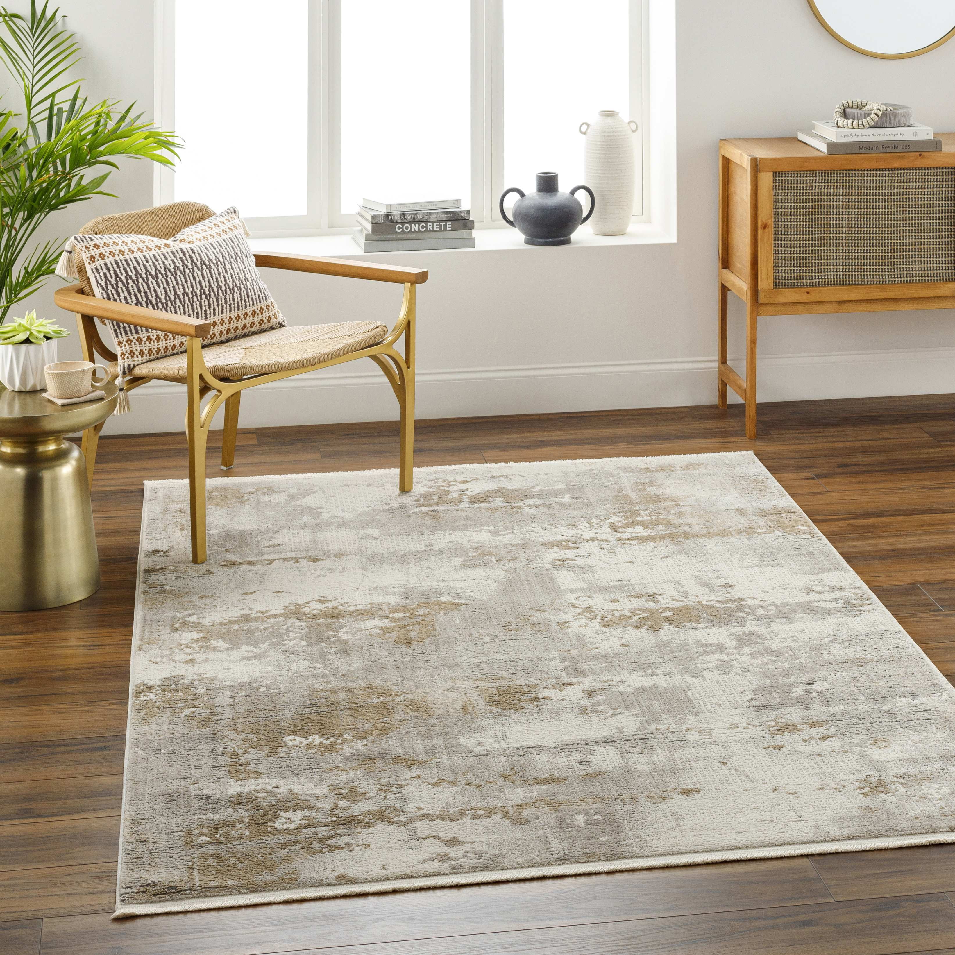 Mark&Day Area Rugs, 5x7 Chella Modern Dark Brown/Gray Area Rug, Brown ...