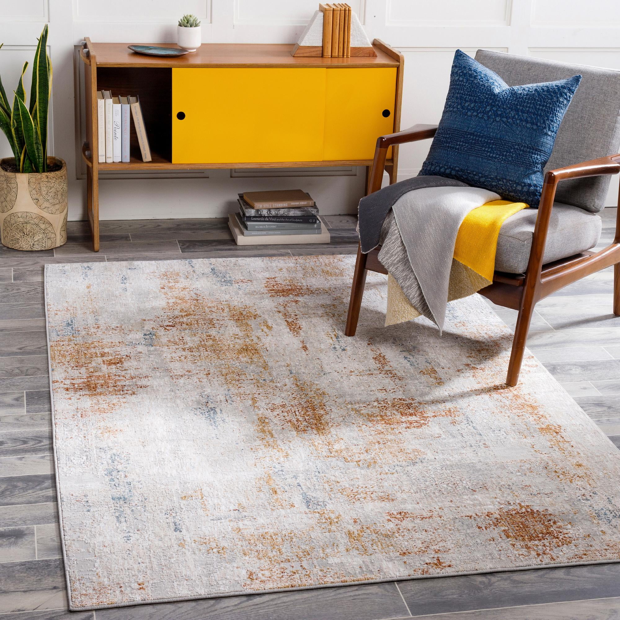 Mark&Day Area Rugs, 5x7 Diunt Modern Rust Area Rug (5' x 7'3 ...