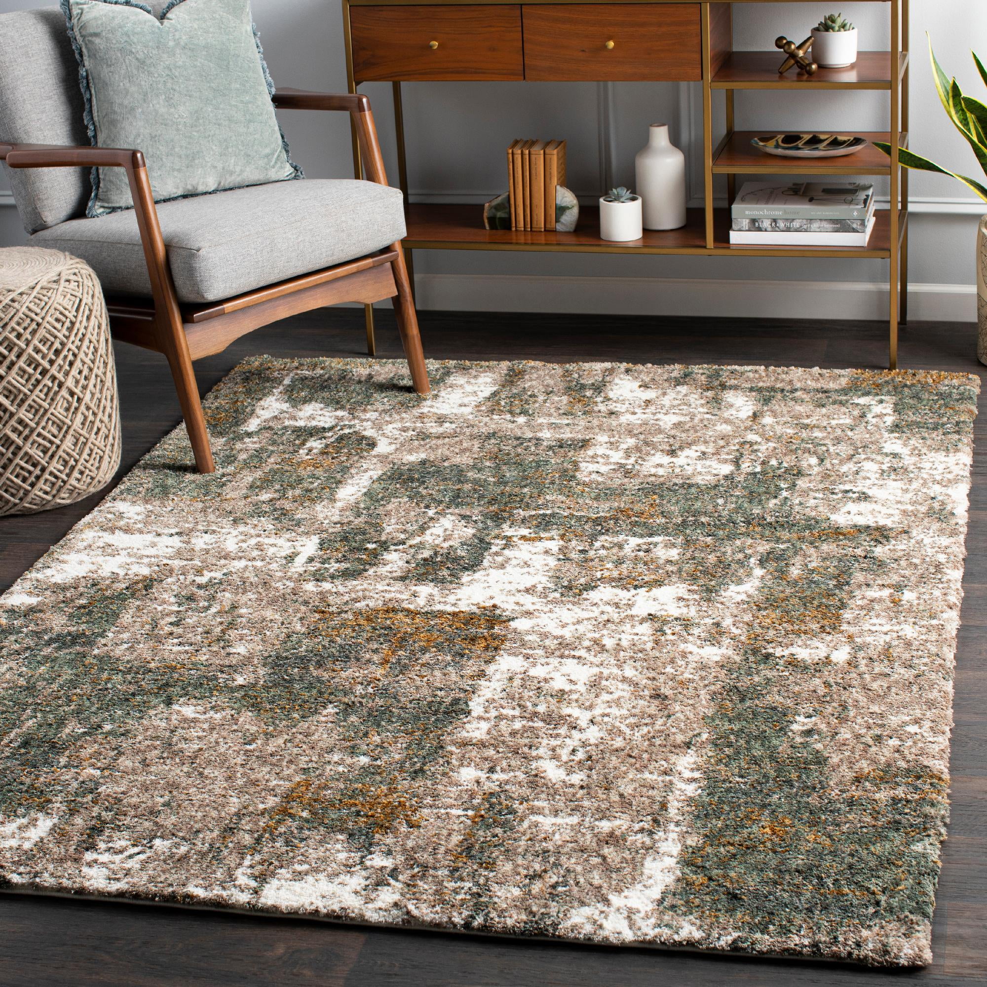 Mark&Day Area Rugs, 5x7 Duizel Modern Dark Green Area Rug (5'3