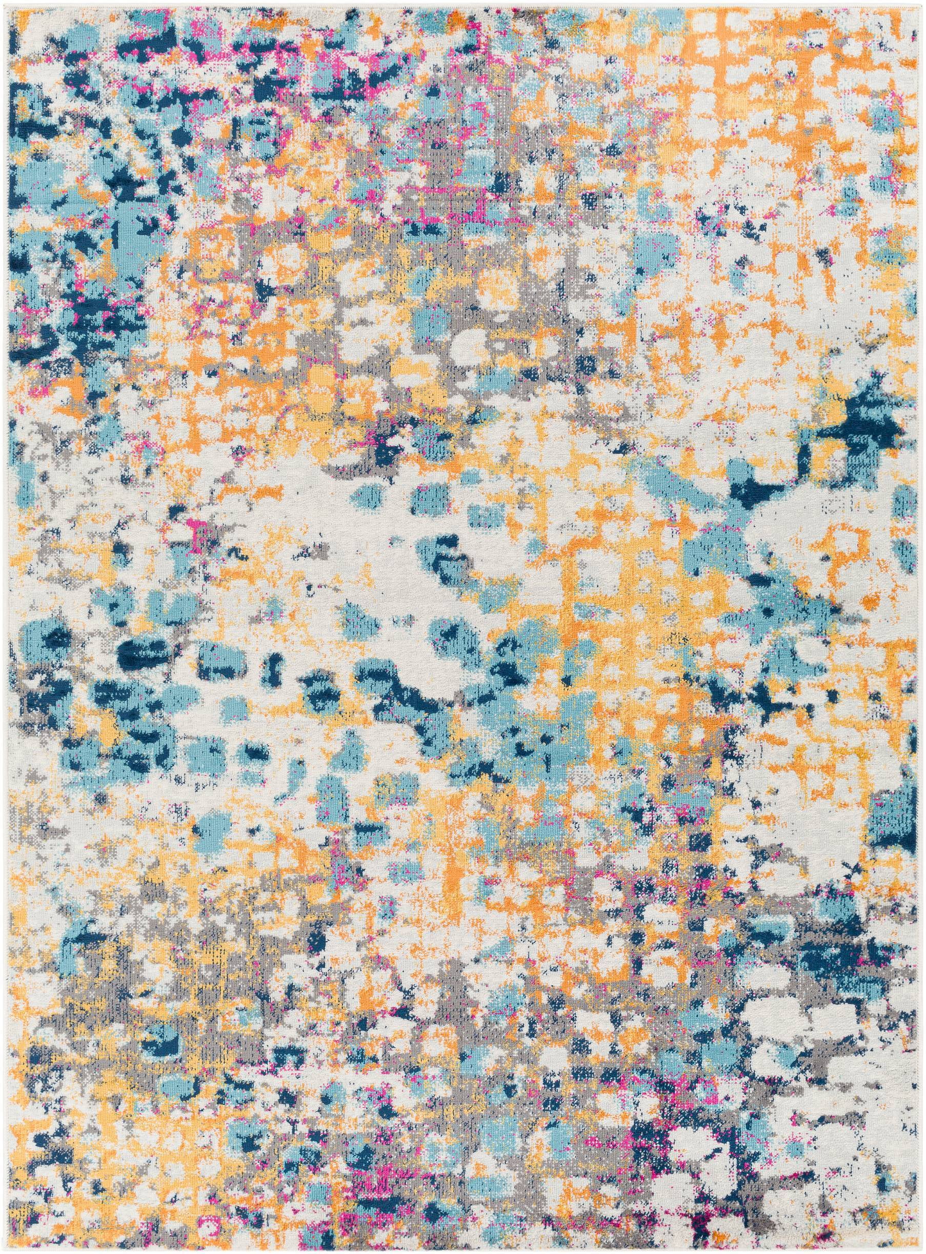 Mark&Day Area Rugs, 5x7 Hooidonk Modern Orange Area Rug (5'3" x 7'1 ...