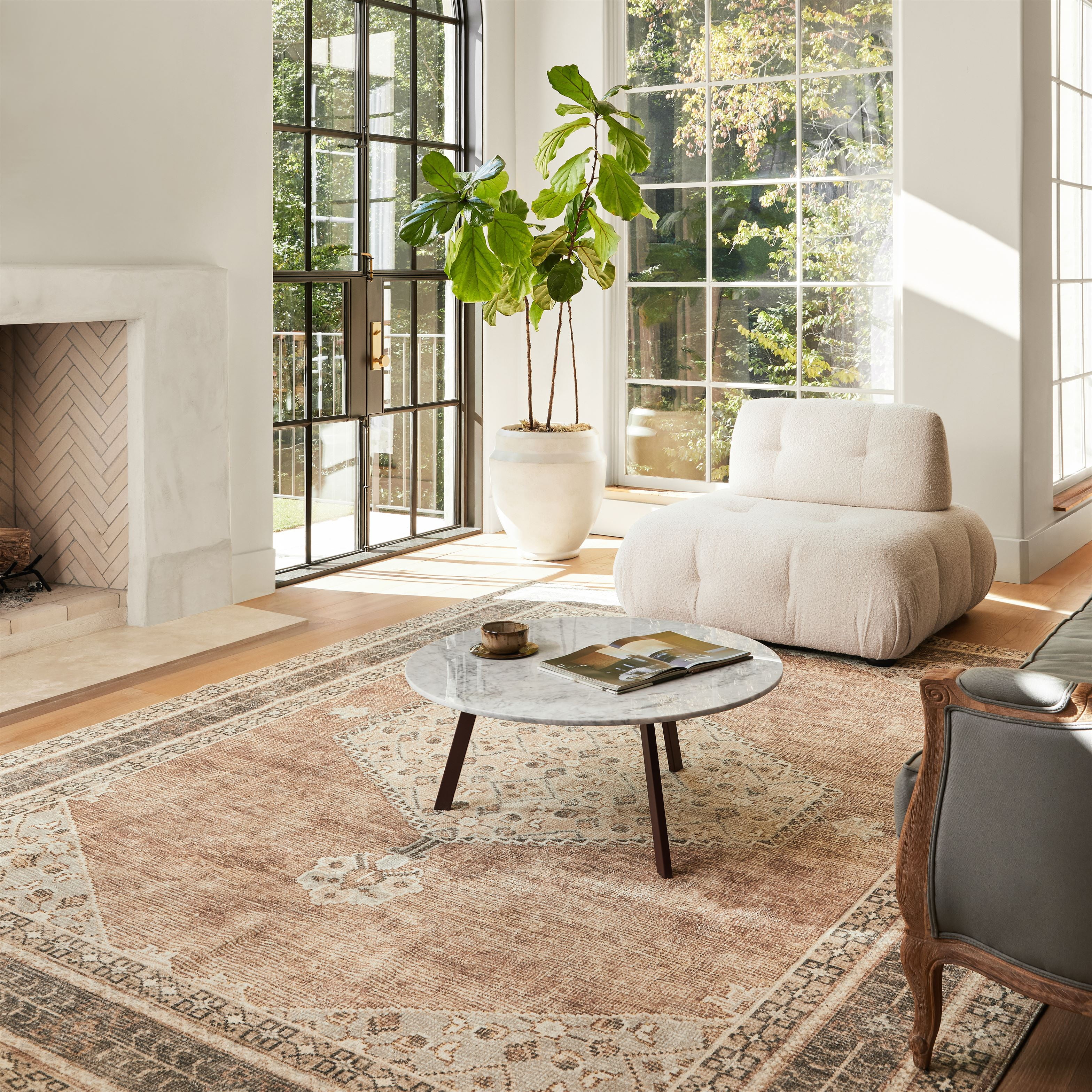 Mark&Day Area Rugs, 5x7 Jamesa Traditional Cinnamon Area Rug (5'3" x 7 ...