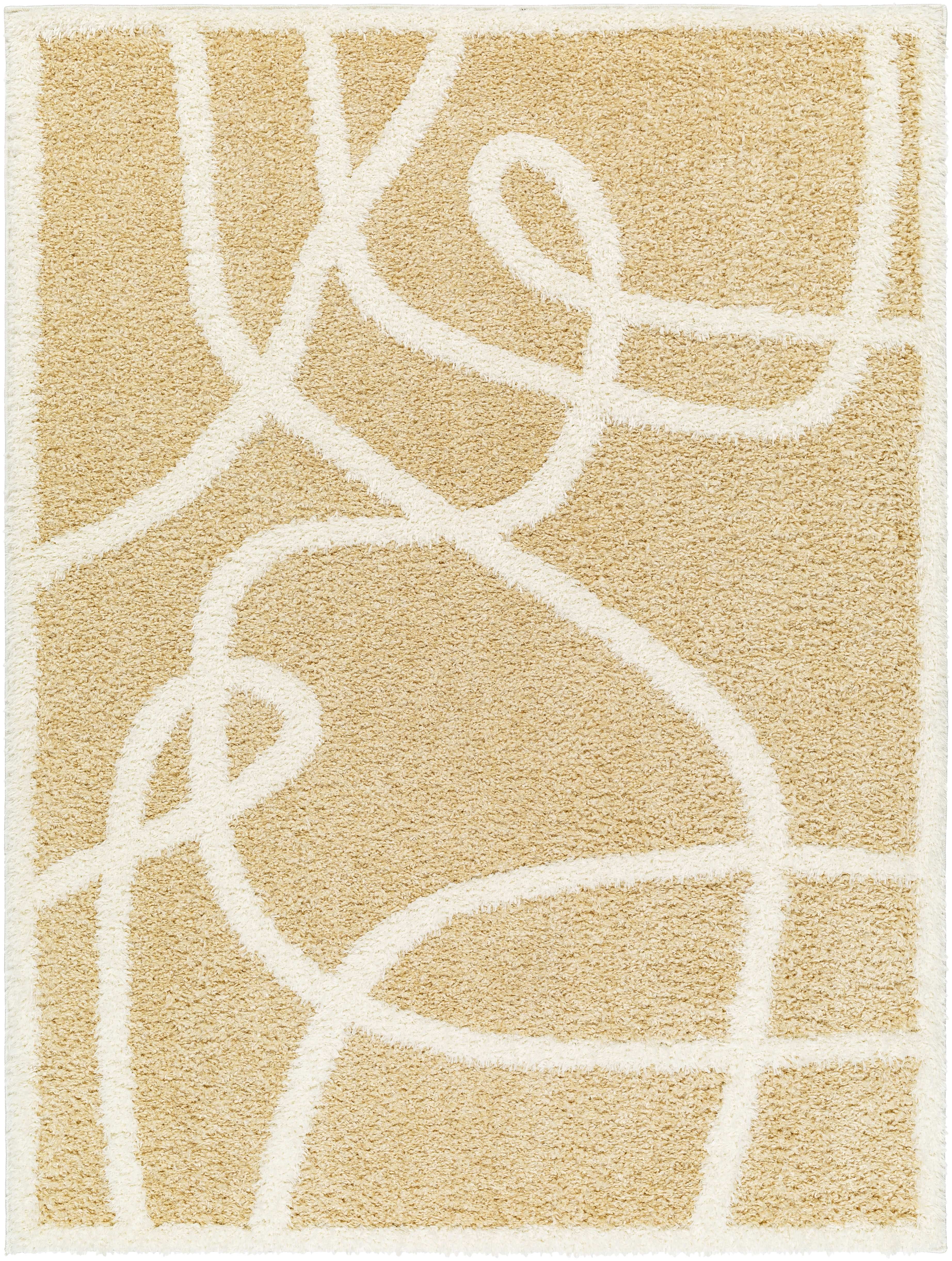 Mark&Day Area Rugs, 5x7 Kalani Modern Shag Saffron Area Rug, Yellow ...
