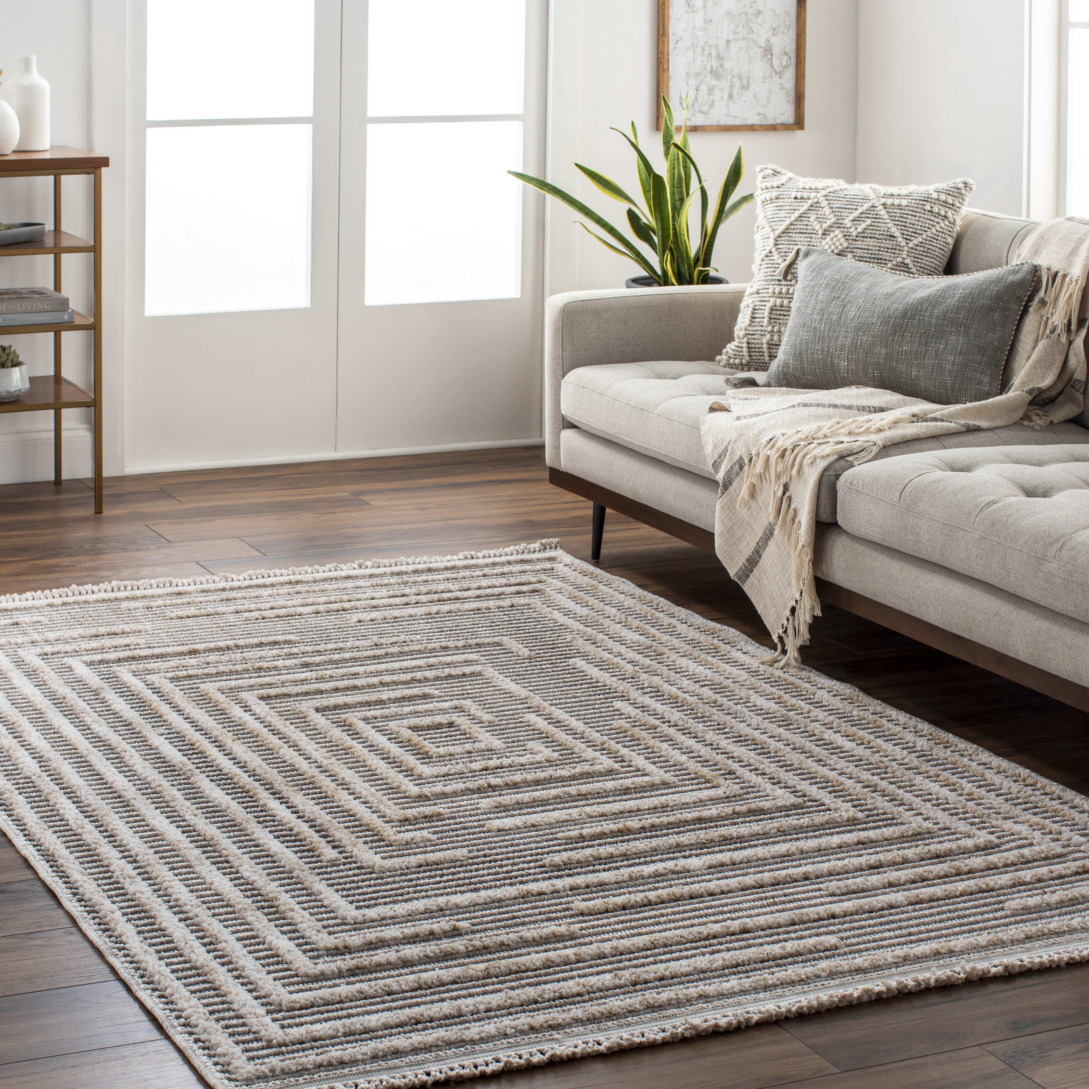 Mark&Day Area Rugs, 5x7 Lockridge Modern Gray Area Rug (5'3" x 7 ...