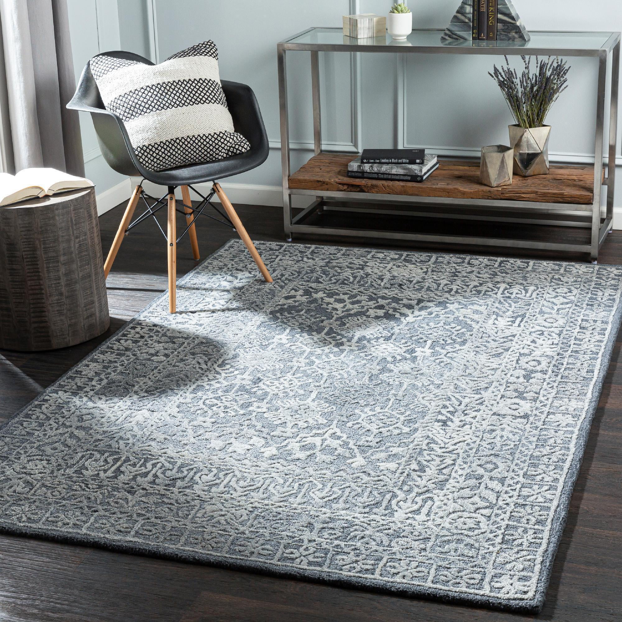 Mark&Day Area Rugs, 5x7 Lutjerijp Traditional Silver Gray Area Rug (5 ...
