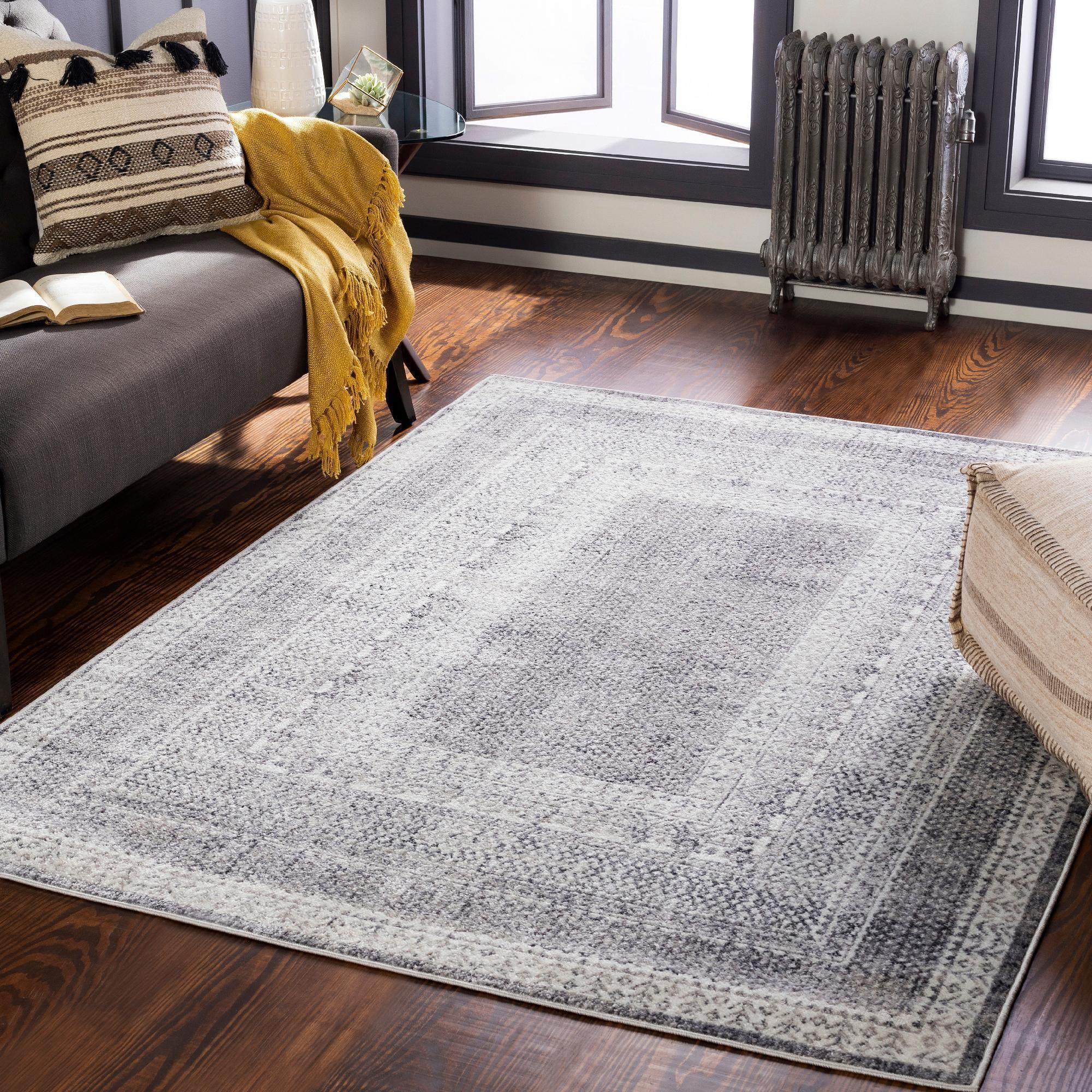 Mark&Day Area Rugs, 5x7 North Chicago Traditional Dark Gray Area Rug (5 ...