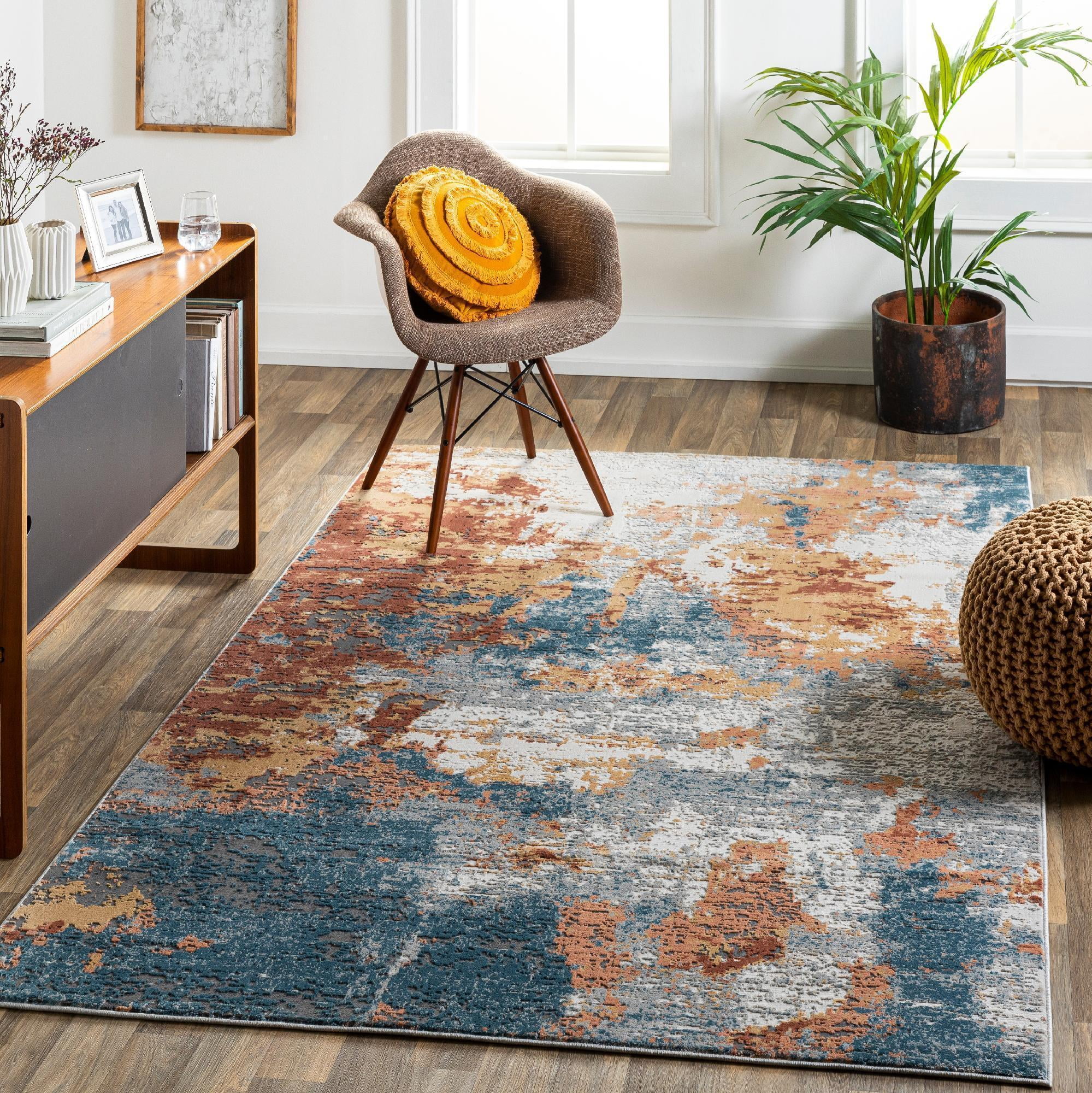 Mark&Day Area Rugs, 5x7 Prastio Modern Burnt Orange Area Rug (5'3" x 7 ...