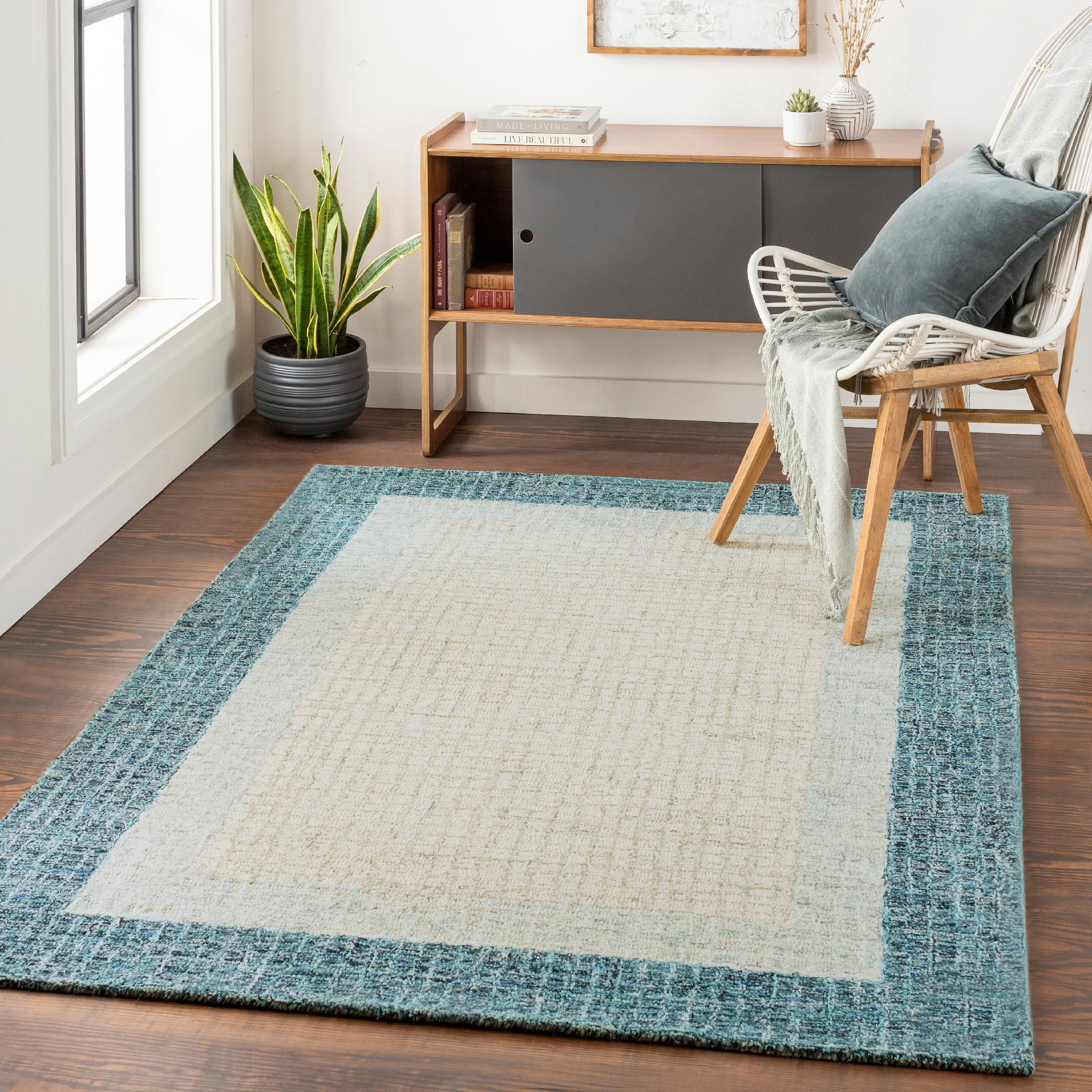 Mark&Day Area Rugs, 5x7 Sarah Modern Teal Area Rug (5' x 7'6 ...