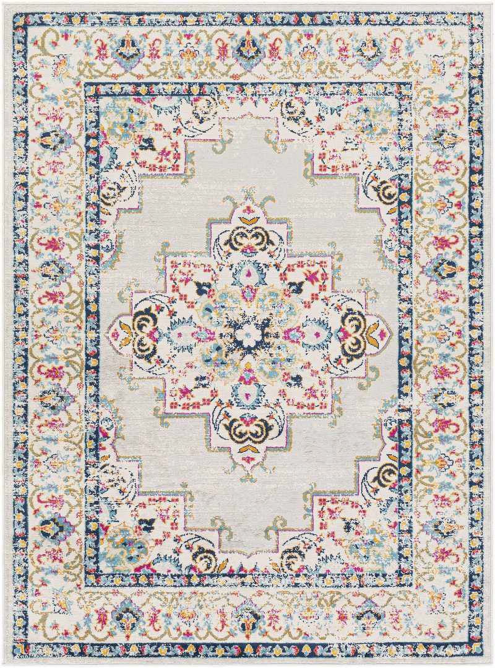 Mark&Day Area Rugs, 5x7 Zwilbroek Traditional Cream Area Rug (5'3" x 7 ...
