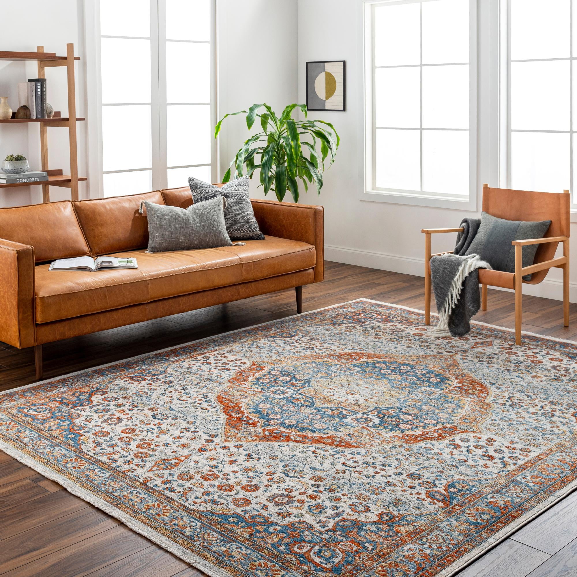 Mark&Day Area Rugs, 5x8 Bardstown Traditional Rust Area Rug (5'3" x 7'9 ...