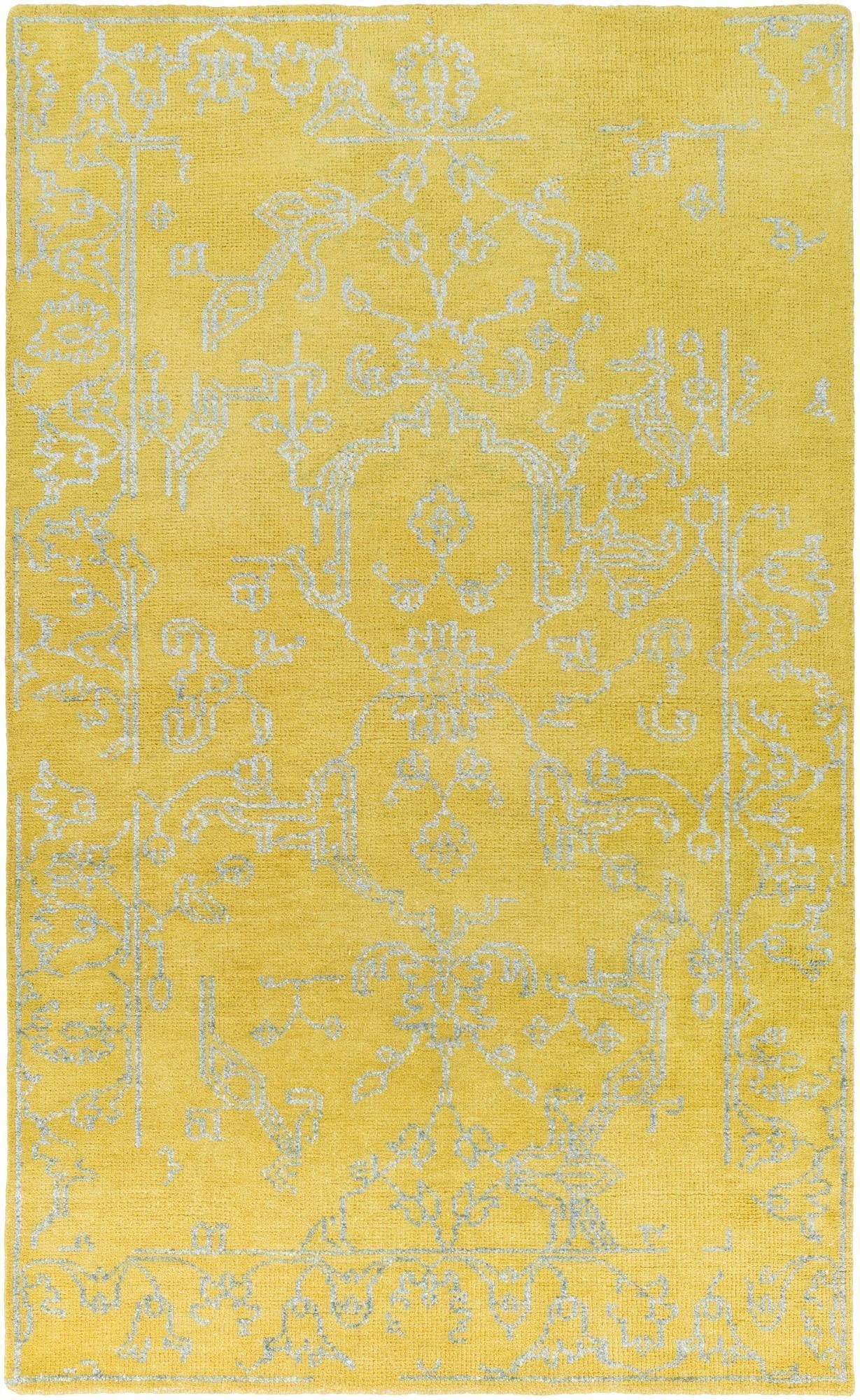 Mark&Day Area Rugs, 5x8 Boligee Traditional Yellow Area Rug (5' x 8 ...