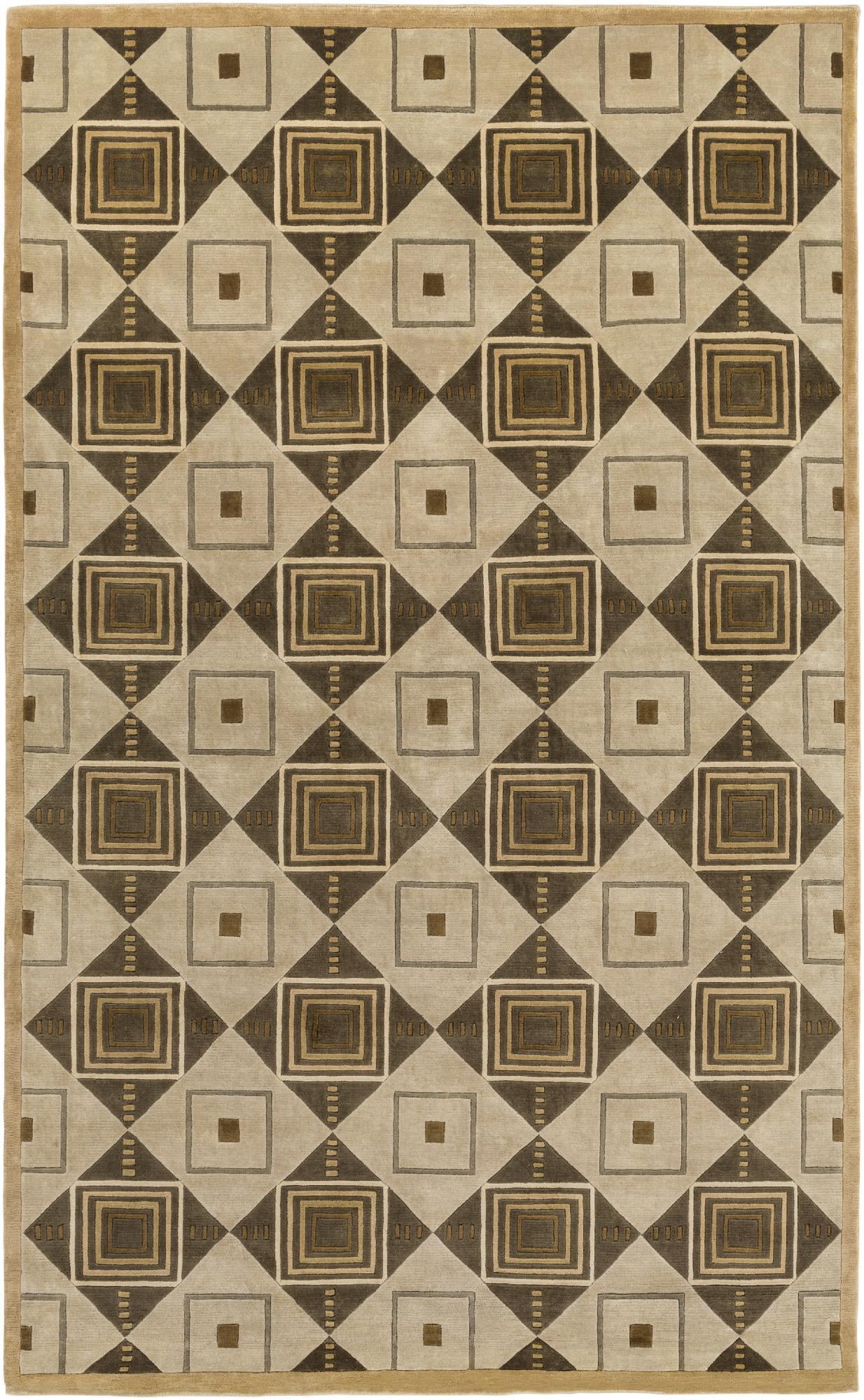 Mark&Day Wool Rugs, 5x8 Steendam Modern Camel Area Rug, Brown Carpet ...