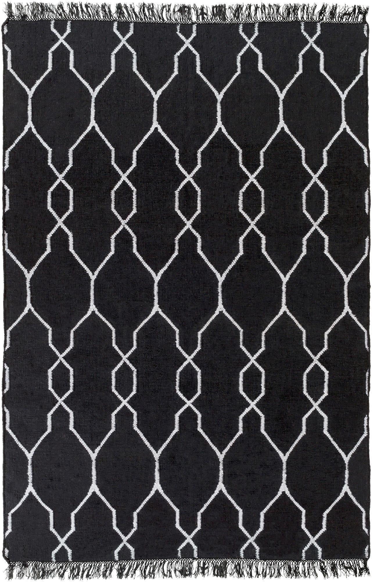 Mark&Day Area Rugs, 5x8 Tange Modern Black Area Rug, Black White Carpet ...
