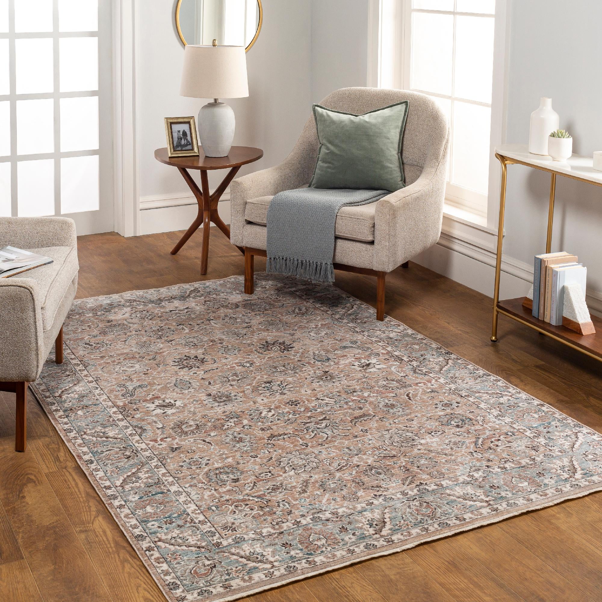 Mark&Day Area Rugs, 5x8 Zodeia Traditional Beige Area Rug, Brown Beige ...