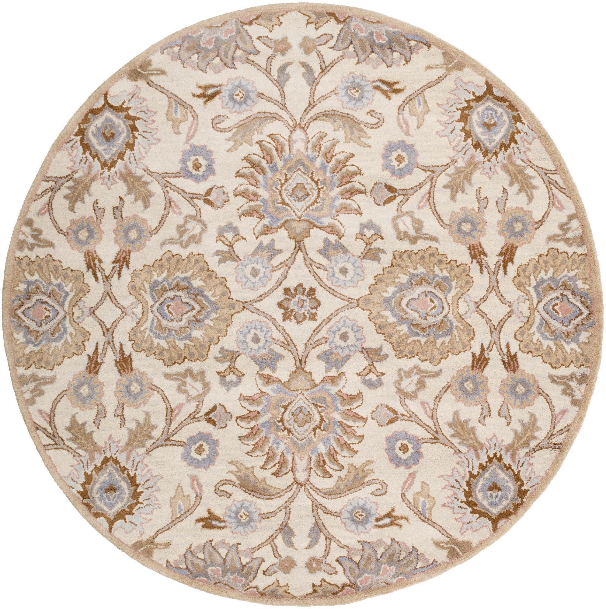 Mark&Day Area Rugs, 6ft Round Eckville Traditional Cream Area Rug (6 ...