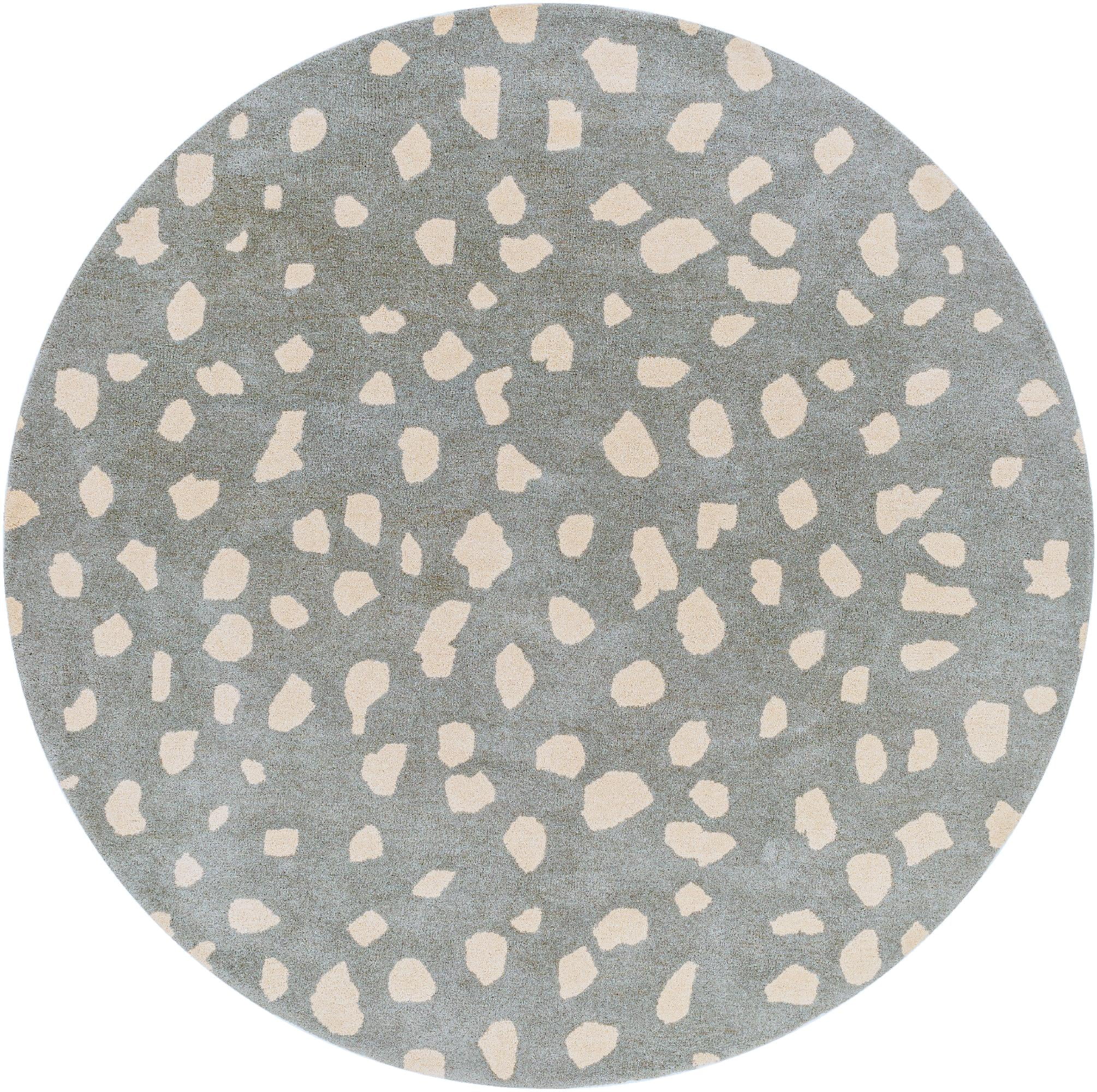 Mark&Day Area Rugs, 6ft Round Sanremo Modern Gray Area Rug (6' Round ...