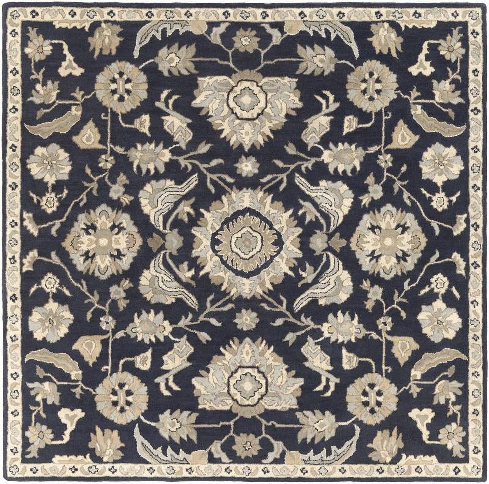 Mark&Day Area Rugs, 6x6 Caraquet Traditional Ink Square Area Rug (6 ...