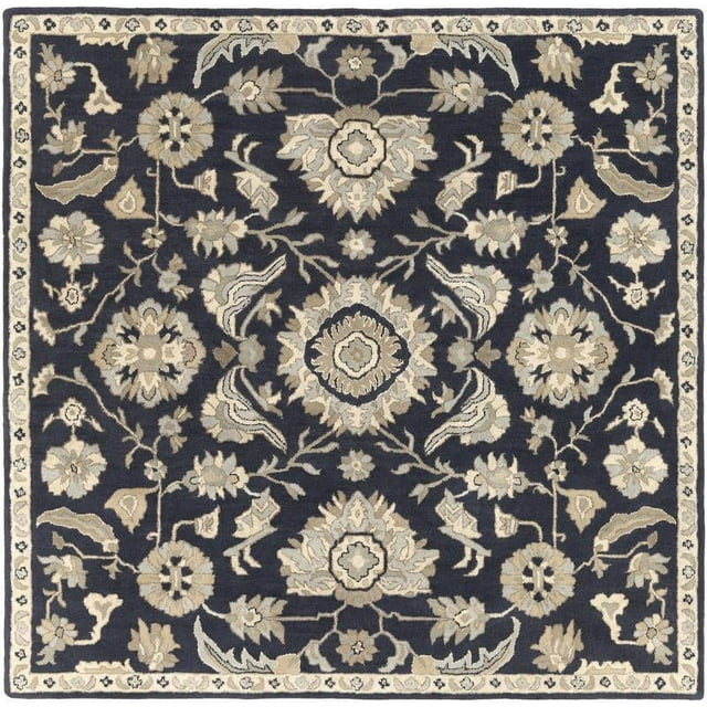 Mark&Day Area Rugs, 6x6 Caraquet Traditional Ink Square Area Rug (6 ...