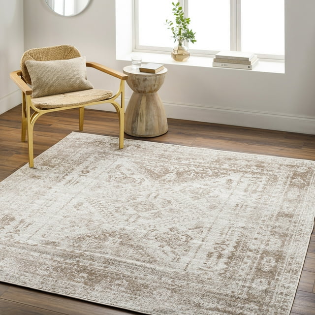 Mark&Day Area Rugs, 6x6 Jules Traditional Ivory Square Area Rug (6'7 ...