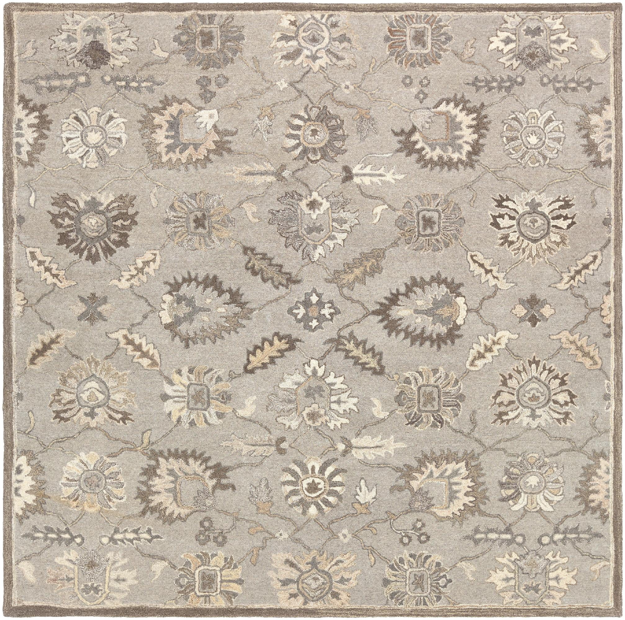 Mark&Day Area Rugs, 6x6 Kinistino Traditional Taupe Square Area Rug (6 ...