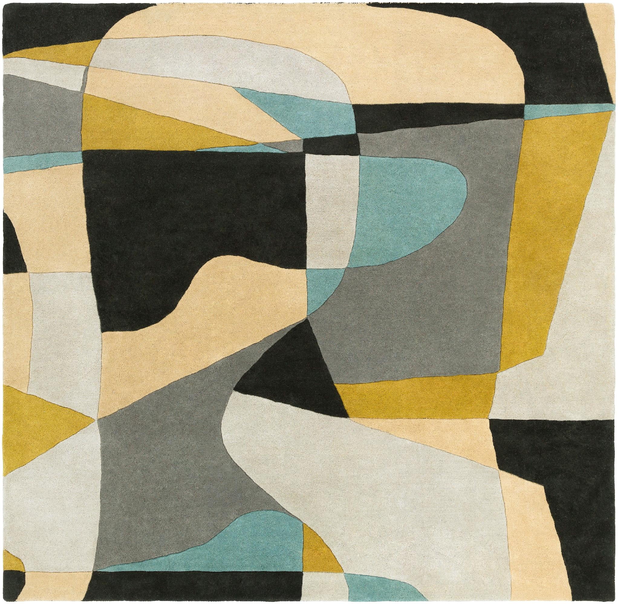 Mark&Day Area Rugs, 6x6 Orleans Modern Medium Gray Square Area Rug (6 ...