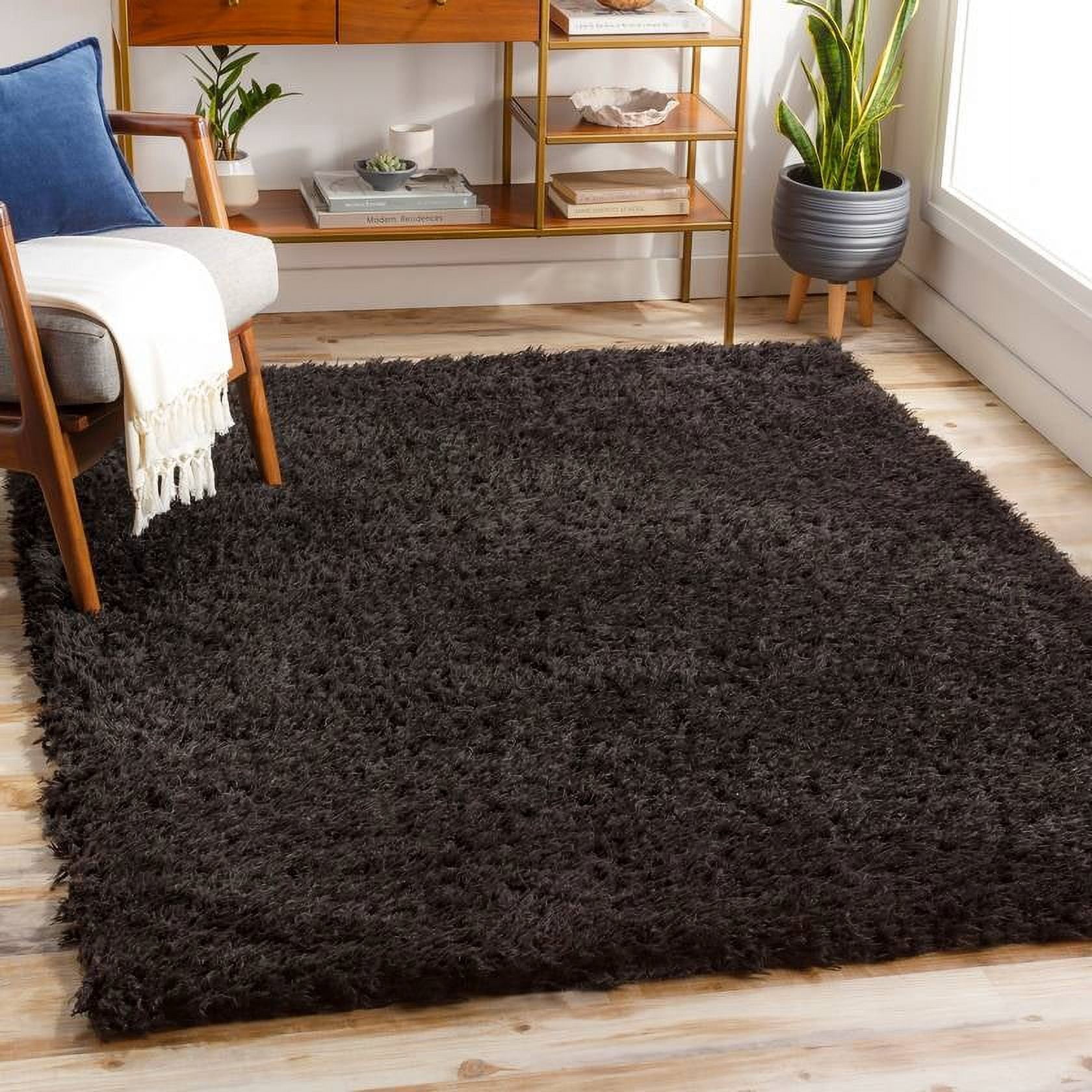Mark&Day Area Rugs, 6x9 Abraham Modern Black Area Rug (6'7" x 9 ...