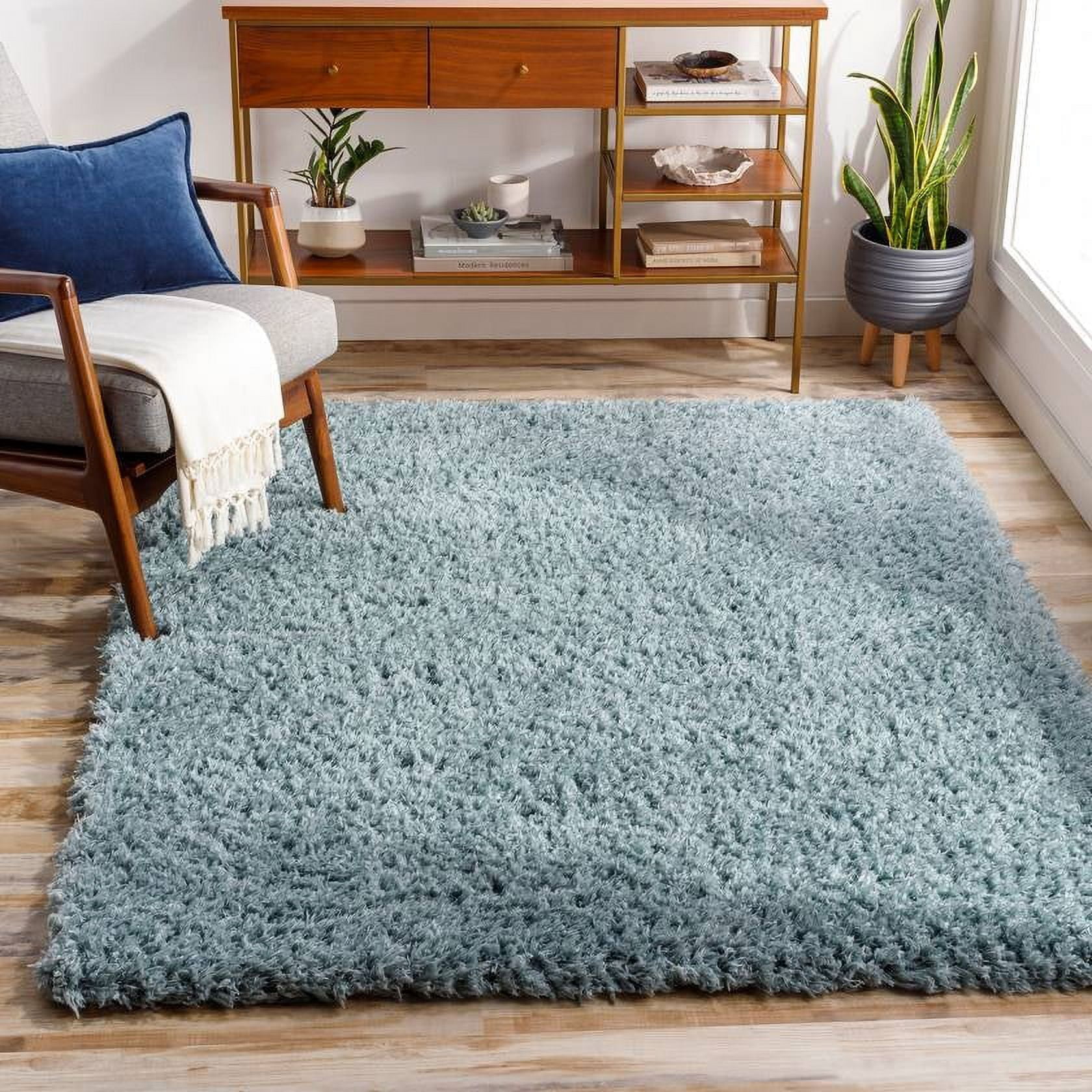 Mark&Day Area Rugs, 6x9 Abraham Modern Teal Area Rug (6'7" x 9 ...