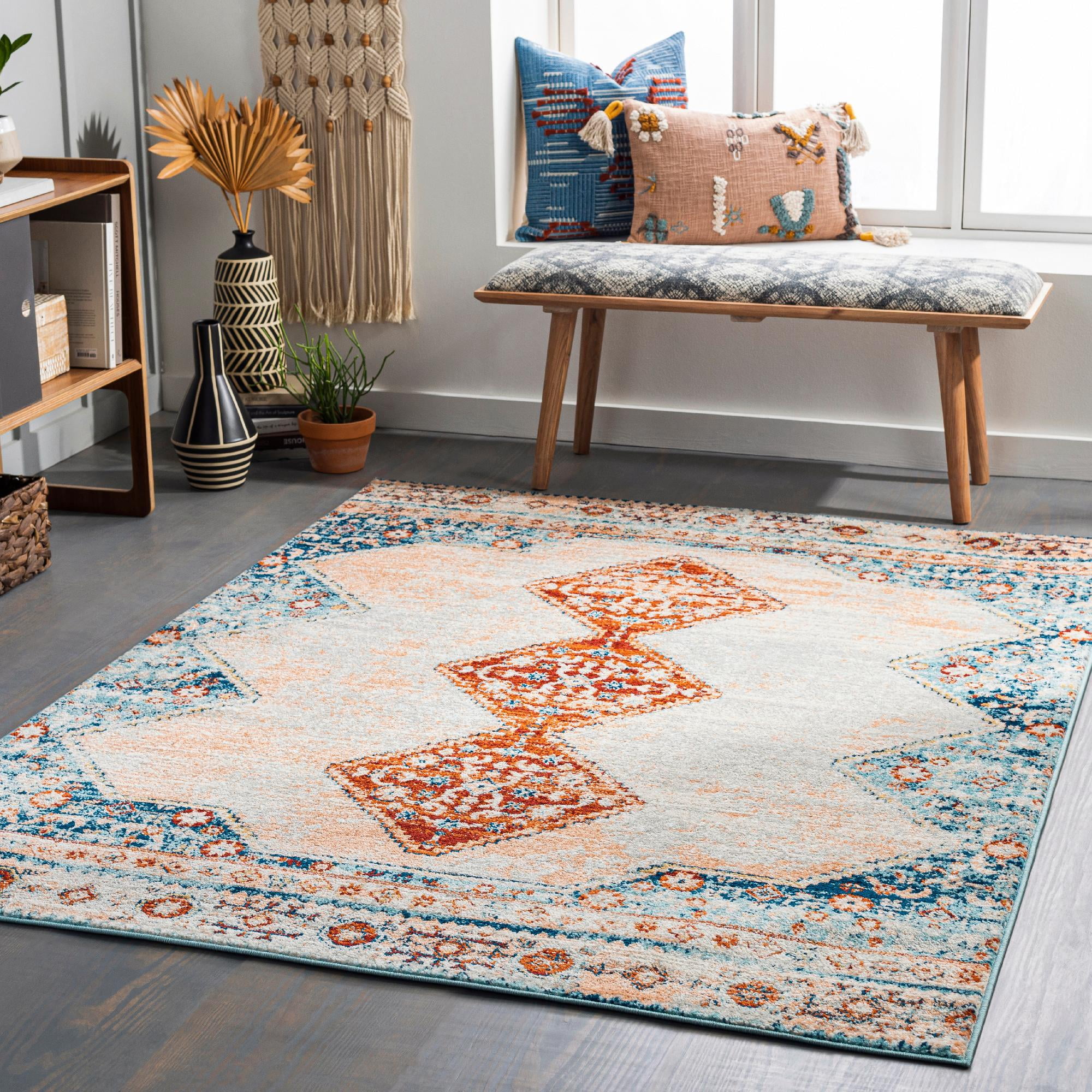 Mark&Day Area Rugs, 6x9 Charlottesville Traditional Burnt Orange Area ...