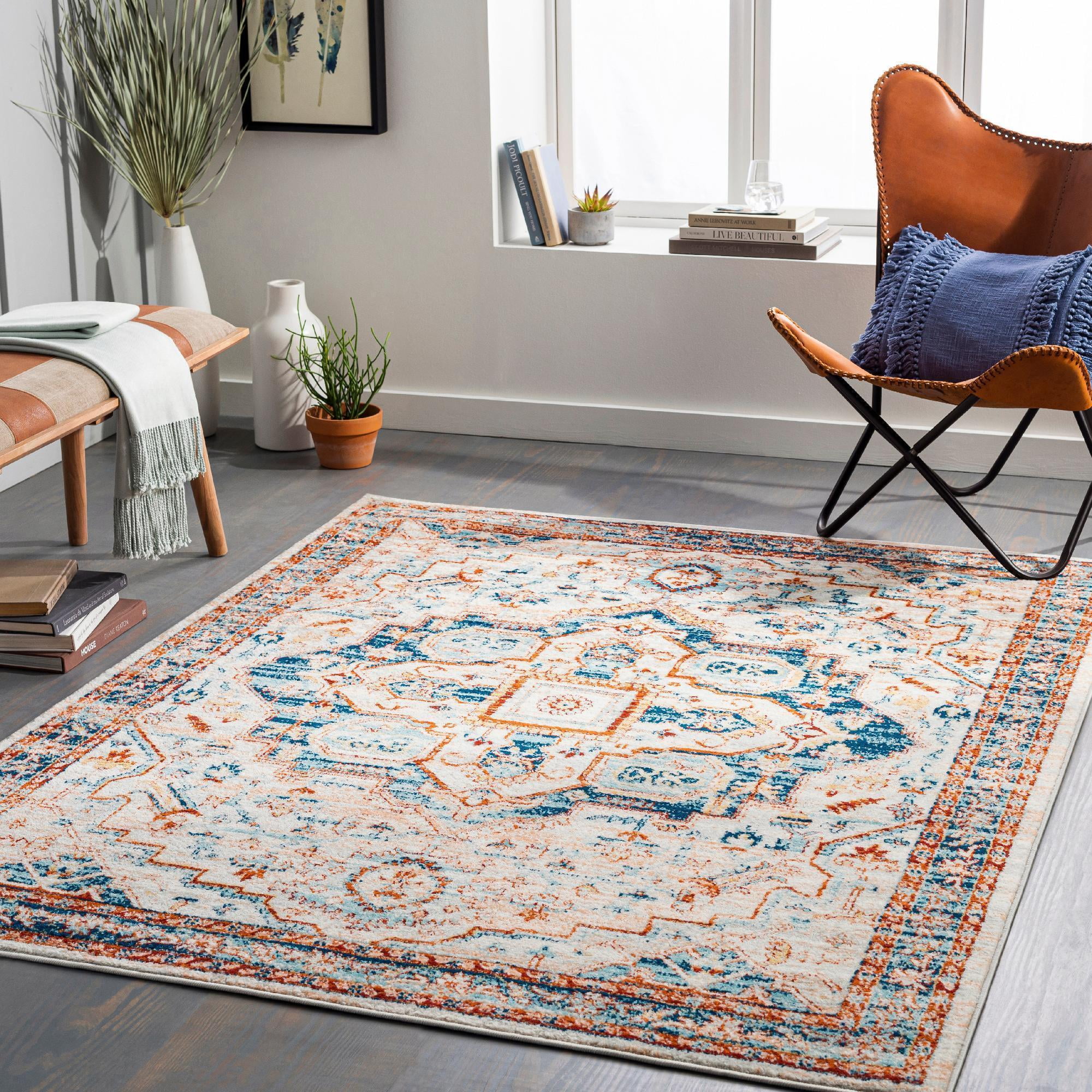 Mark&Day Area Rugs, 6x9 Chesterton Traditional Burnt Orange Area Rug (6 ...