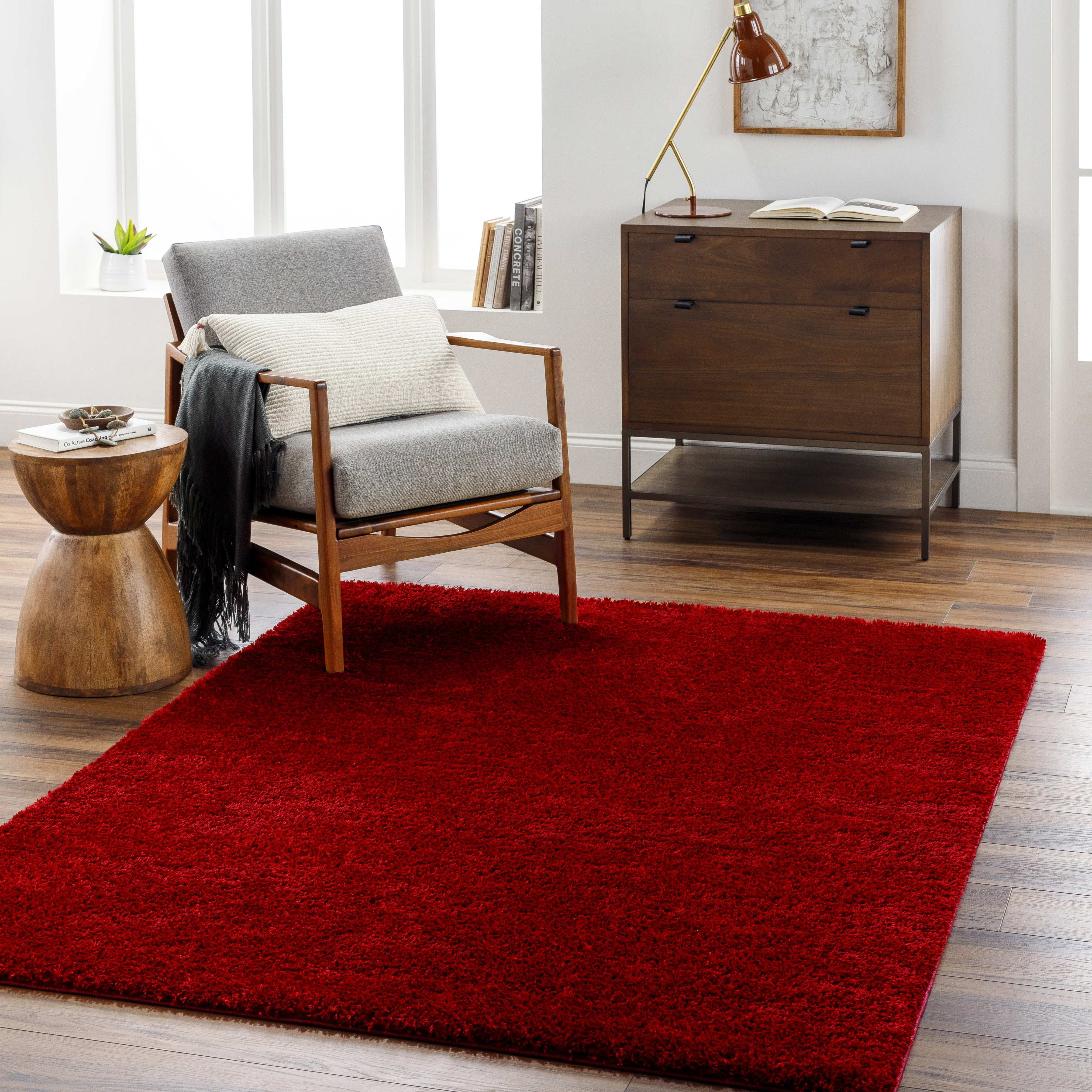 Mark&Day Area Rugs, 6x9 Dalon Modern Cherry Area Rug (6'7" x 9 ...
