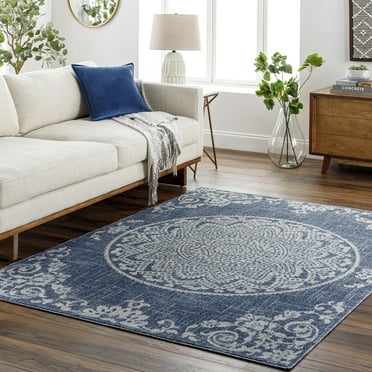 Mark&Day Washable Area Rugs, 6x9 Markle Traditional Dark Teal Area Rug ...