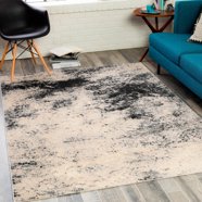 Mark&Day Area Rugs, 8x8 Kinistino Traditional Charcoal Square Area Rug ...