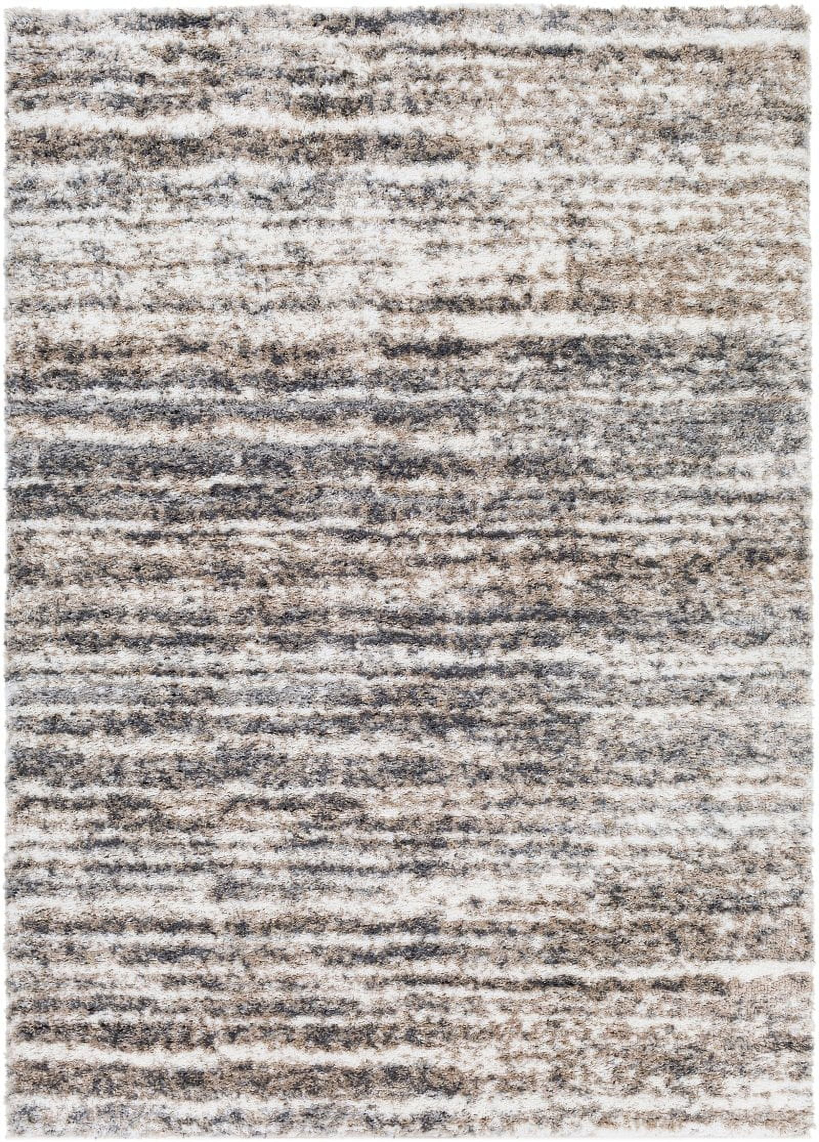 Mark&Day Area Rugs, 6x9 Kabel Modern Shag Charcoal Area Rug, White ...
